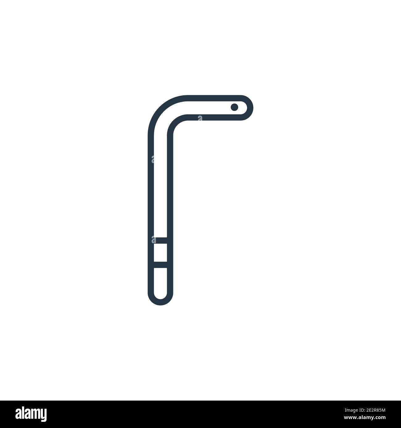 Hex key outline vector icon. Thin line black hex key icon, flat vector ...