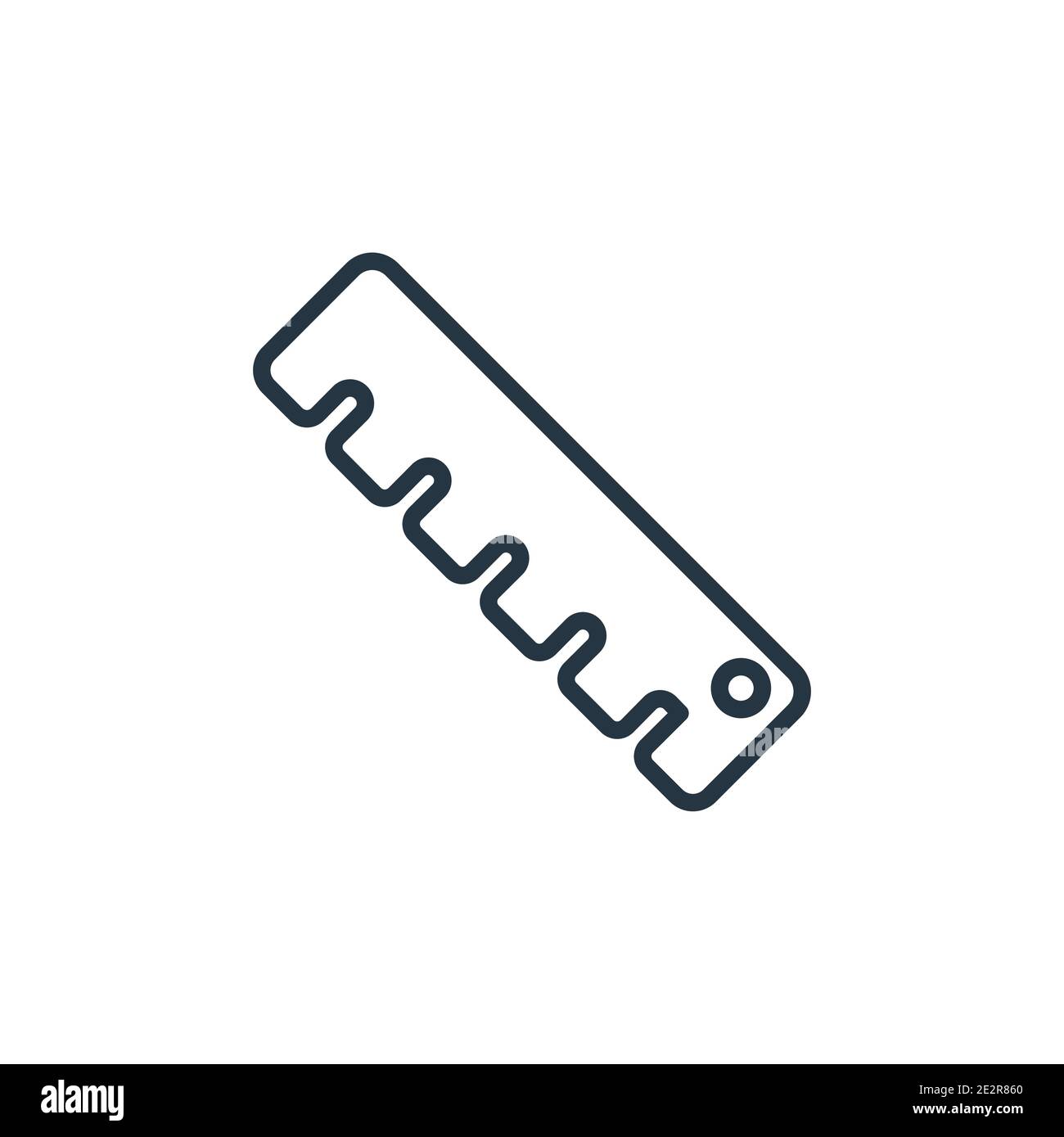 School ruler outline vector icon. Thin line black school ruler icon ...