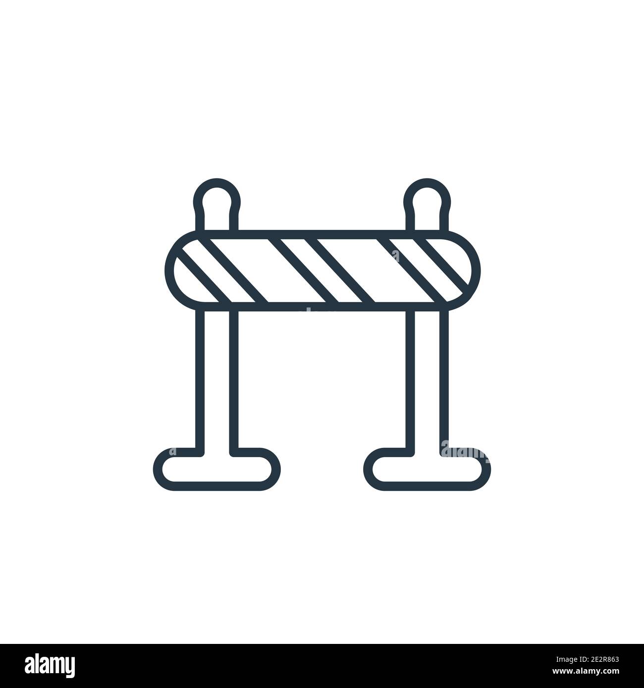 Stopping outline vector icon. Thin line black stopping icon, flat ...