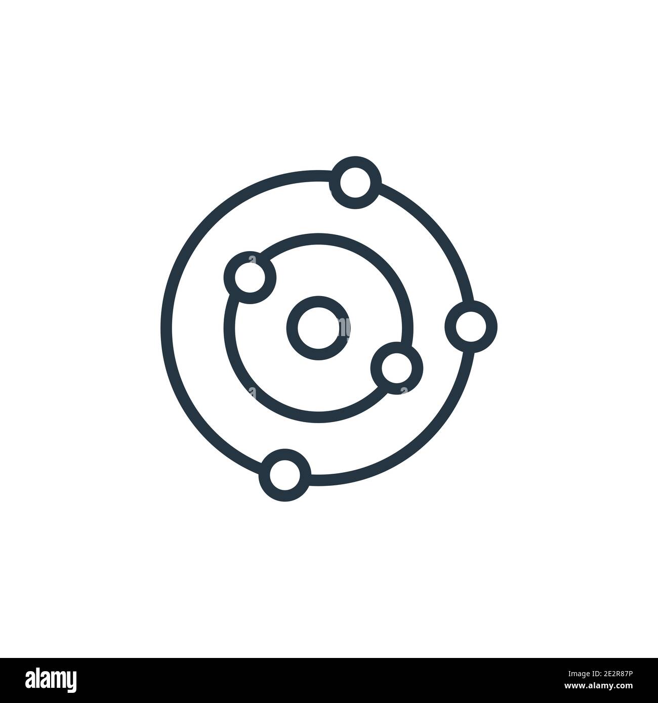 Milky way outline vector icon. Thin line black milky way icon, flat ...