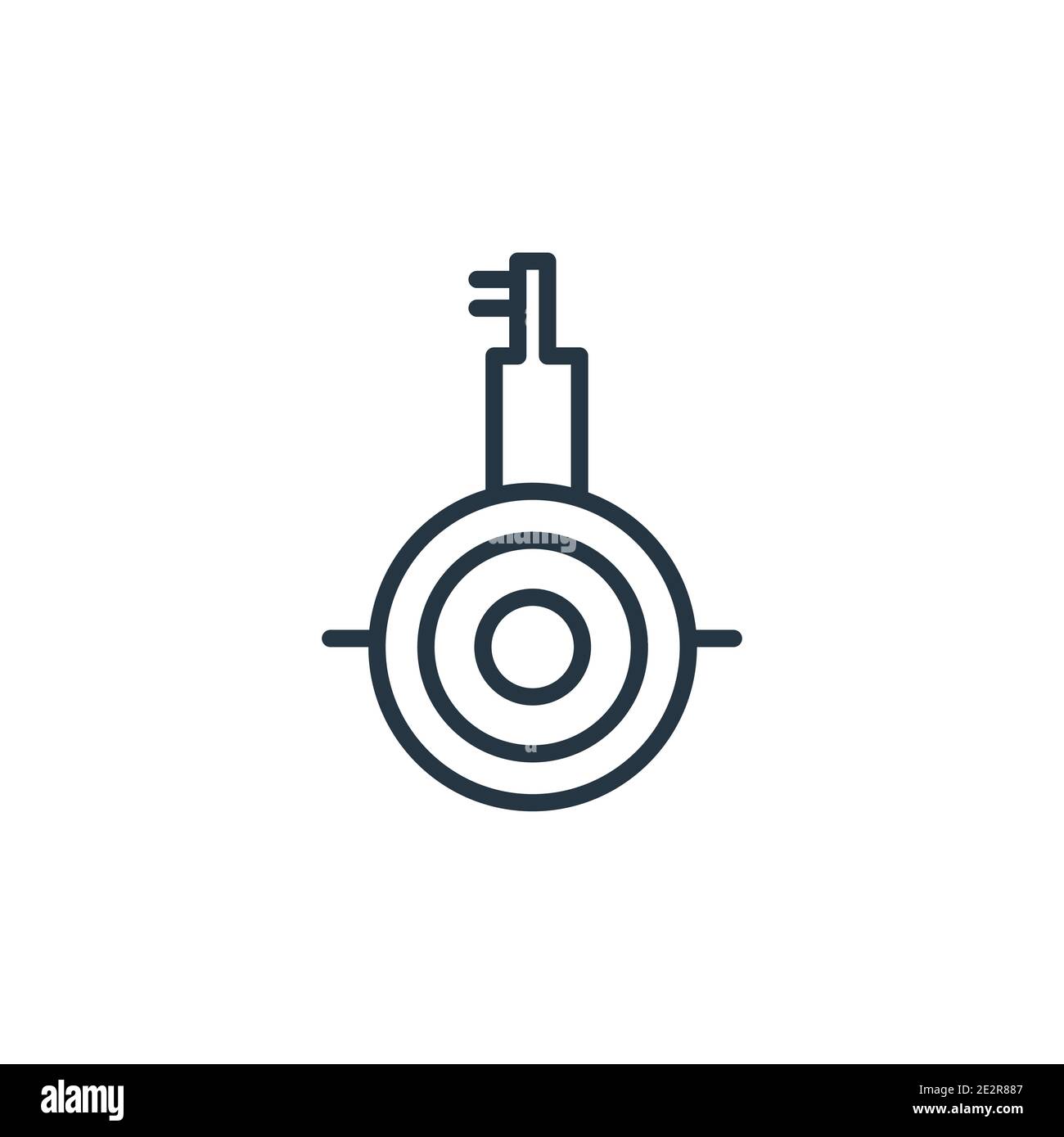 Submarine Front View Outline Vector Icon Thin Line Black Submarine Front View Icon Flat Vector