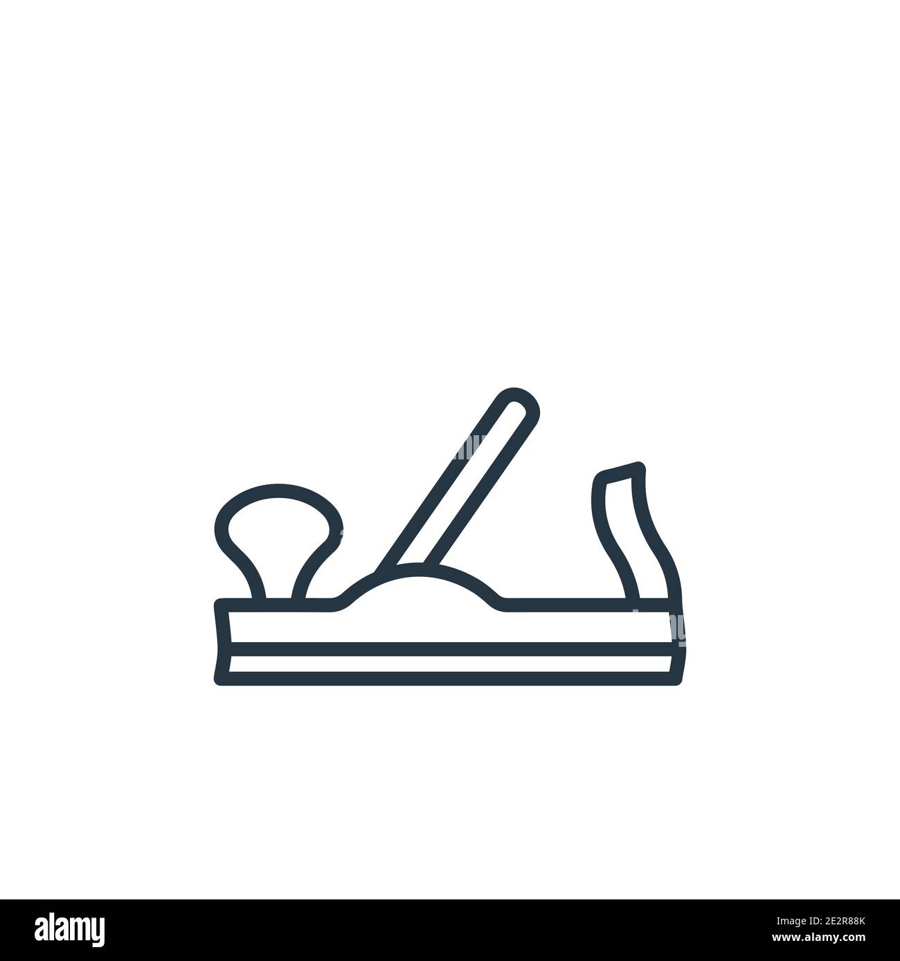 Jack plane outline vector icon. Thin line black jack plane icon, flat ...