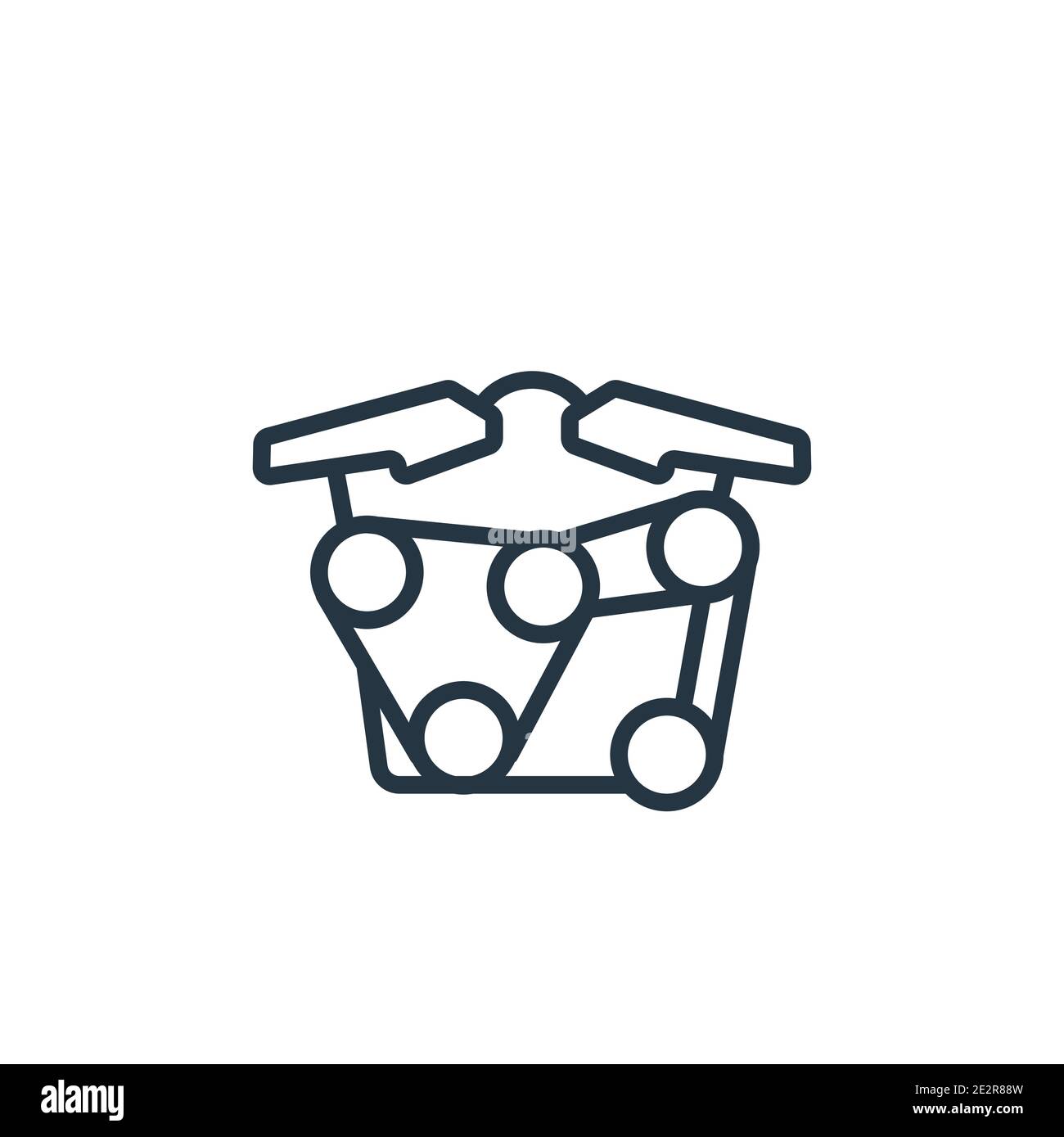 Car engine outline vector icon. Thin line black car engine icon, flat ...