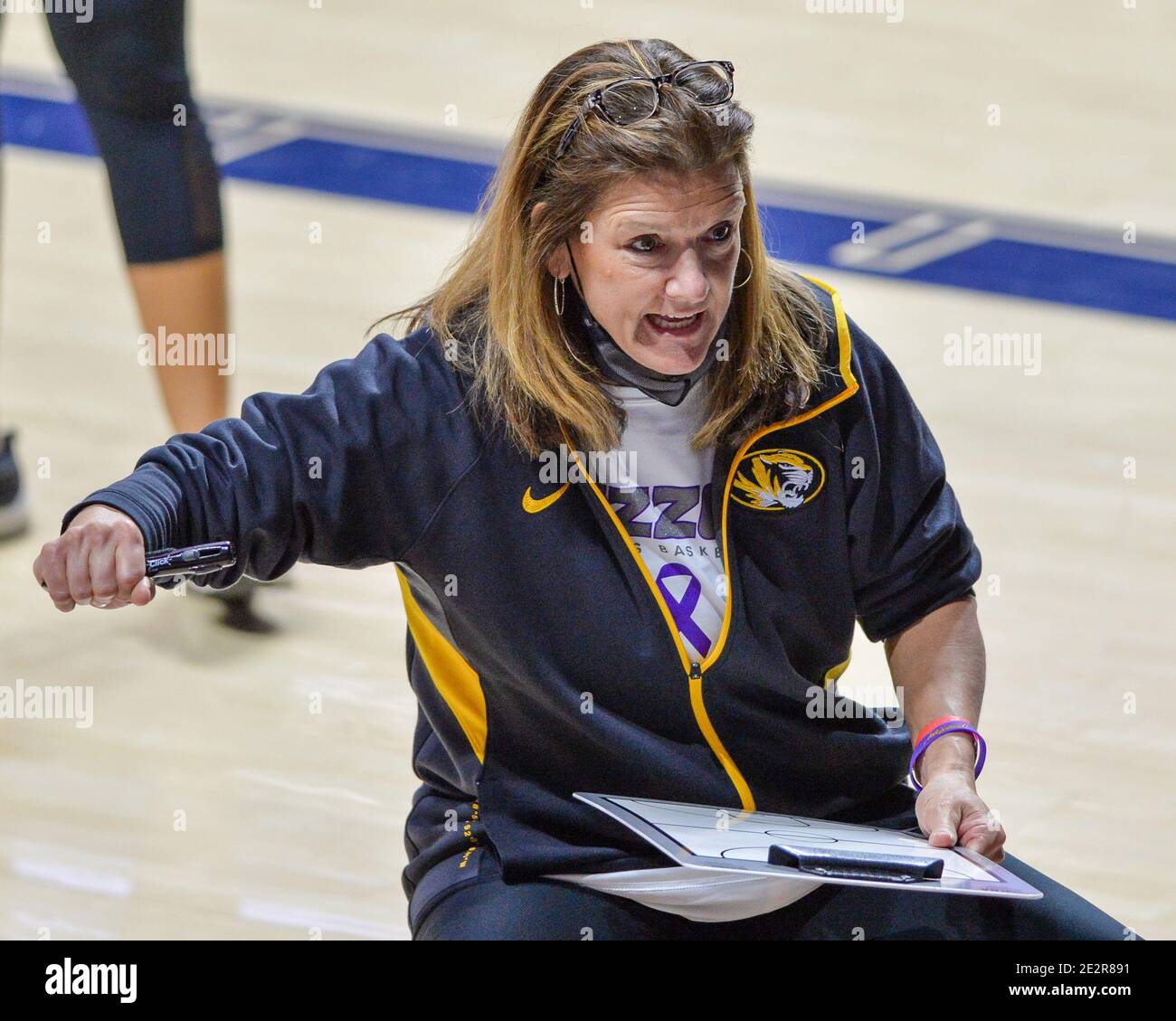 Oxford, MS, USA. 14th Jan, 2021. Missouri Head Coach, Robin Pingeton ...