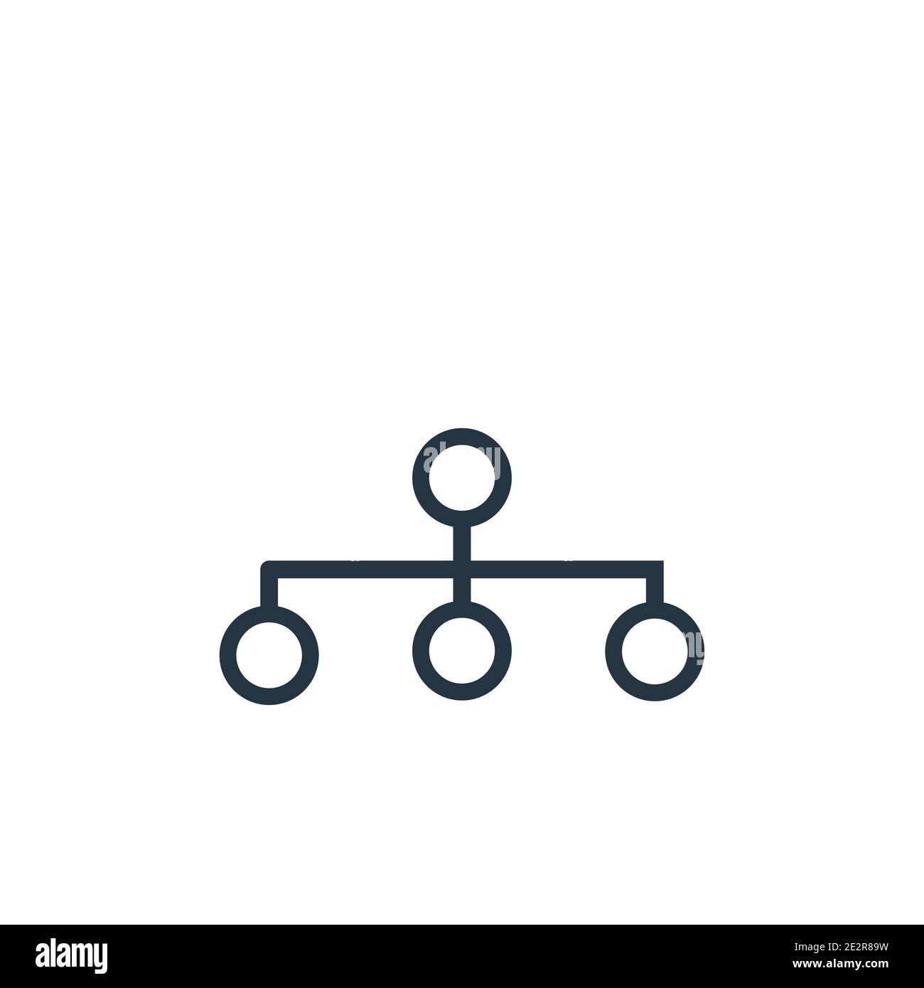 Data analytics flow outline vector icon. Thin line black data analytics flow icon, flat vector ...