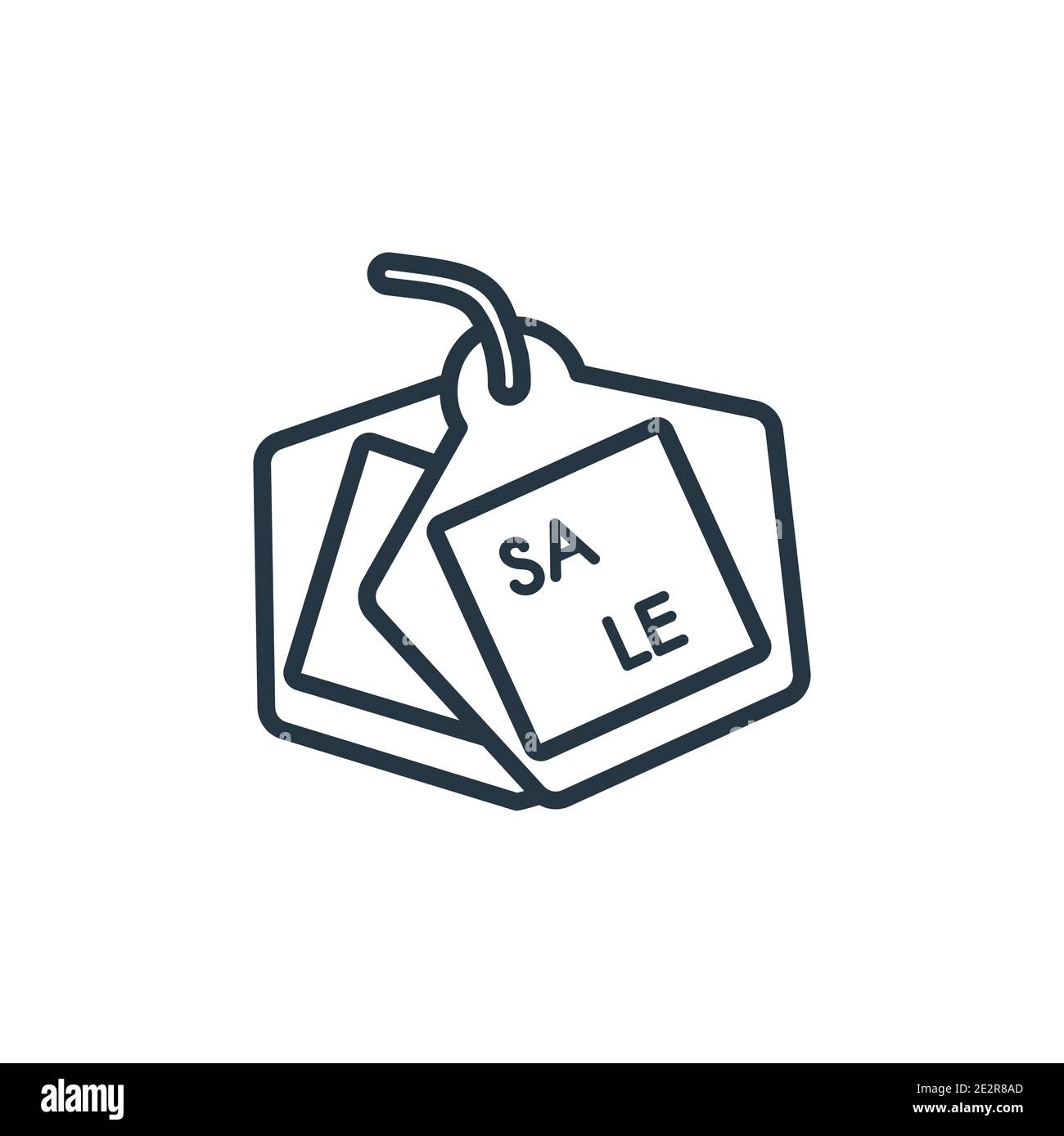 Sale label outline vector icon. Thin line black sale label icon, flat ...