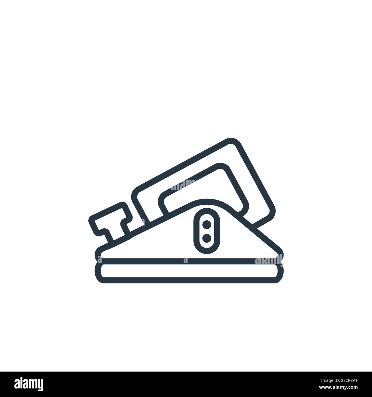 Jack plane outline vector icon. Thin line black jack plane icon, flat ...