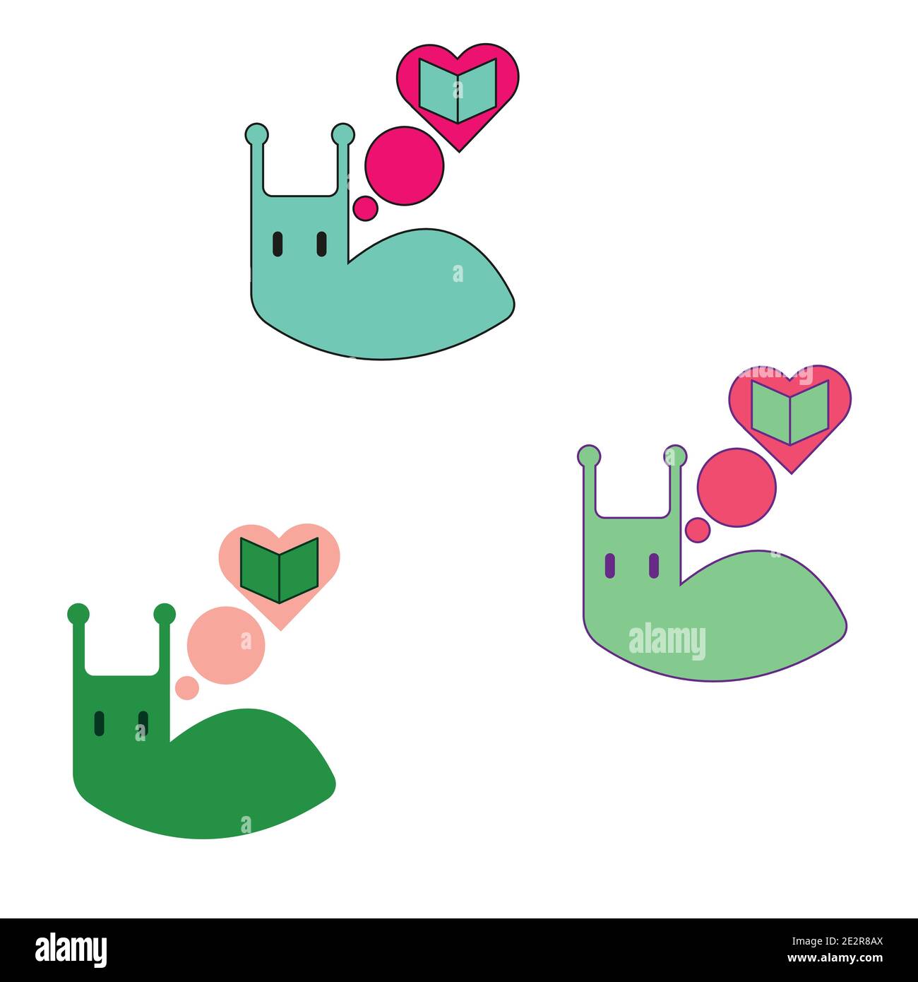 vector bookworm logo. love of reading and books. a bright illustration ...