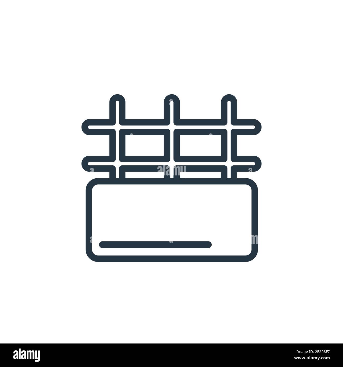 Concrete outline vector icon. Thin line black concrete icon, flat ...