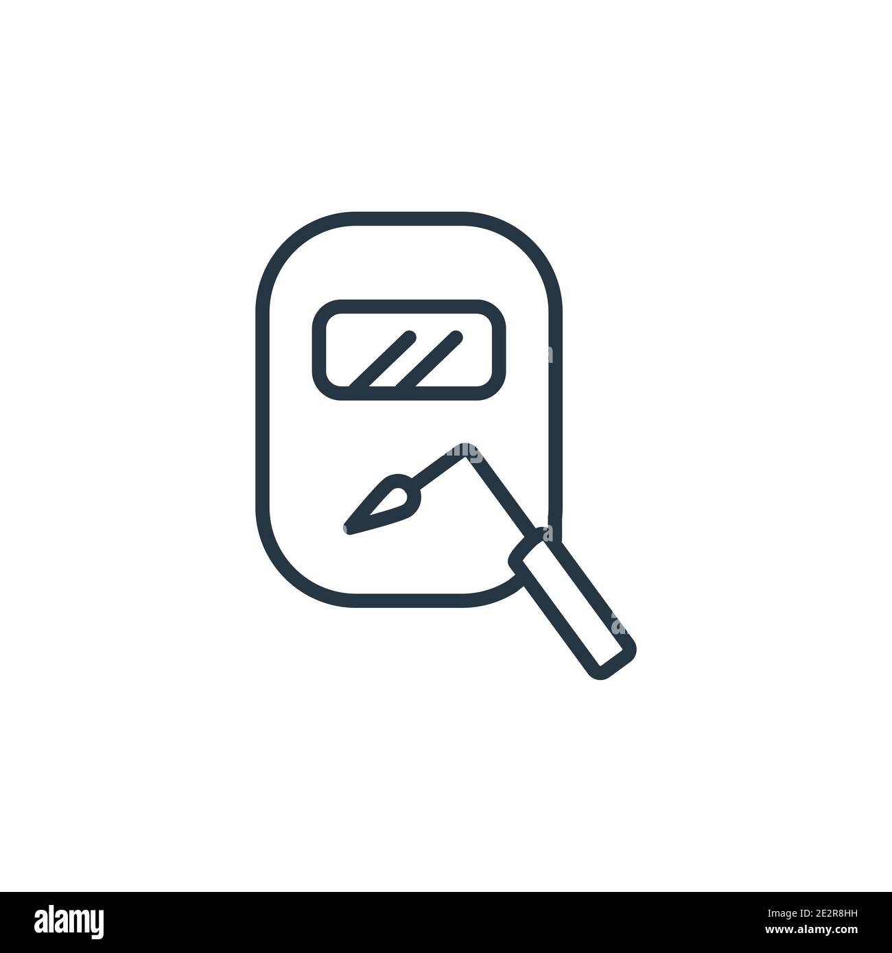 Welding outline vector icon. Thin line black welding icon, flat vector ...