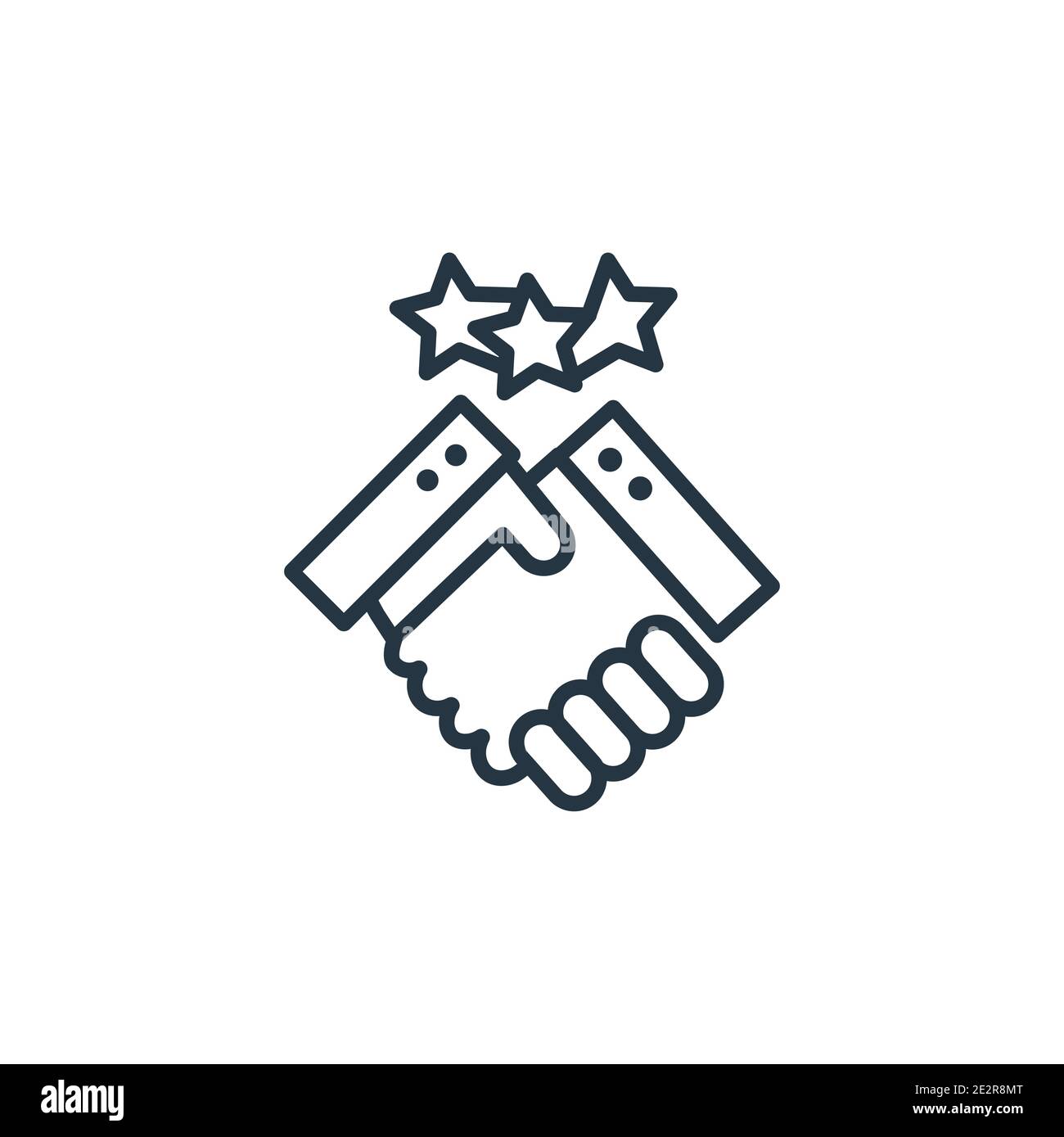 Cooperate outline vector icon. Thin line black cooperate icon, flat ...