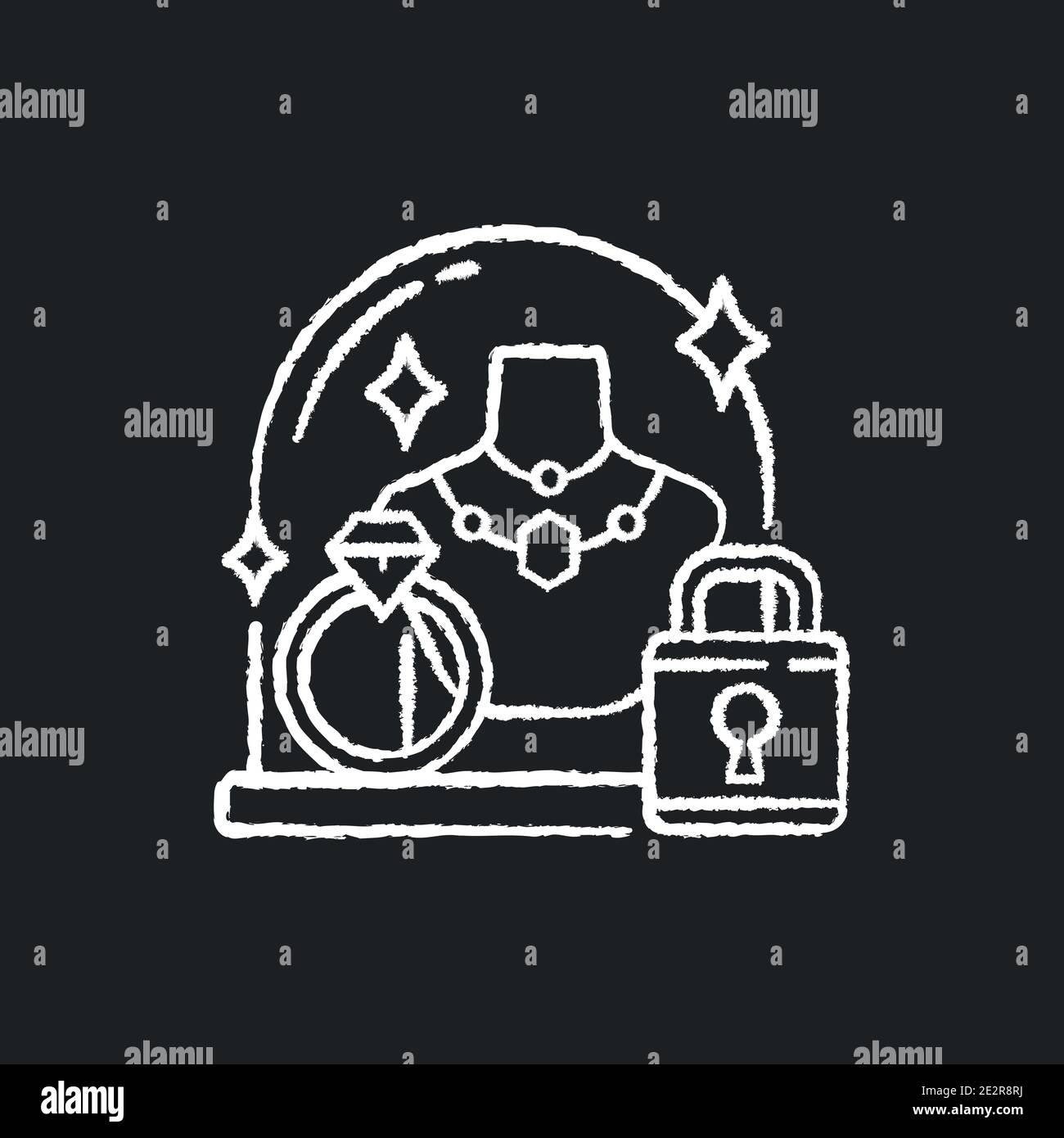 Pledge safety chalk white icon on black background Stock Vector Image ...