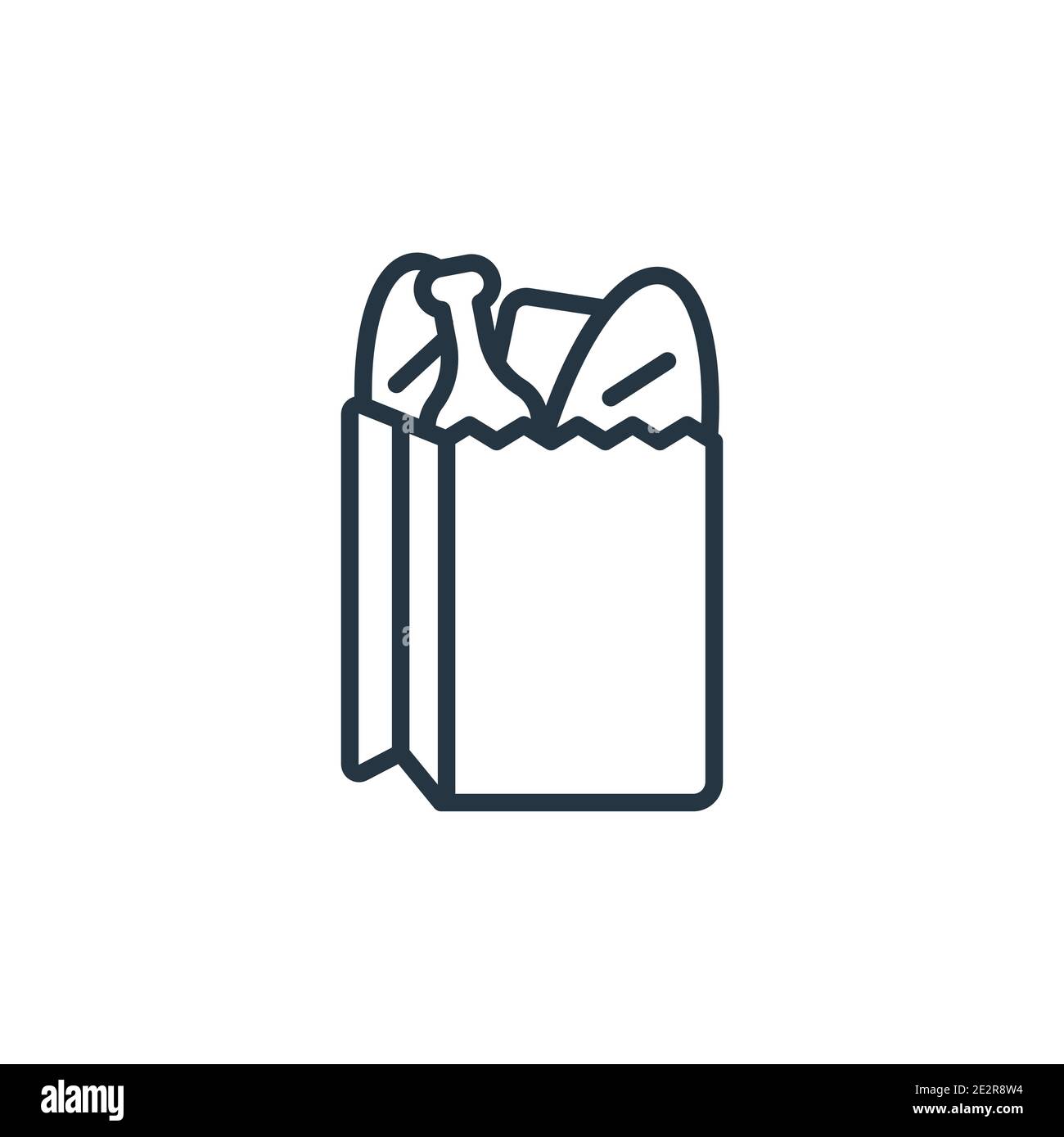 Grocery Outline Vector Icon Thin Line Black Grocery Icon Flat Vector Simple Element