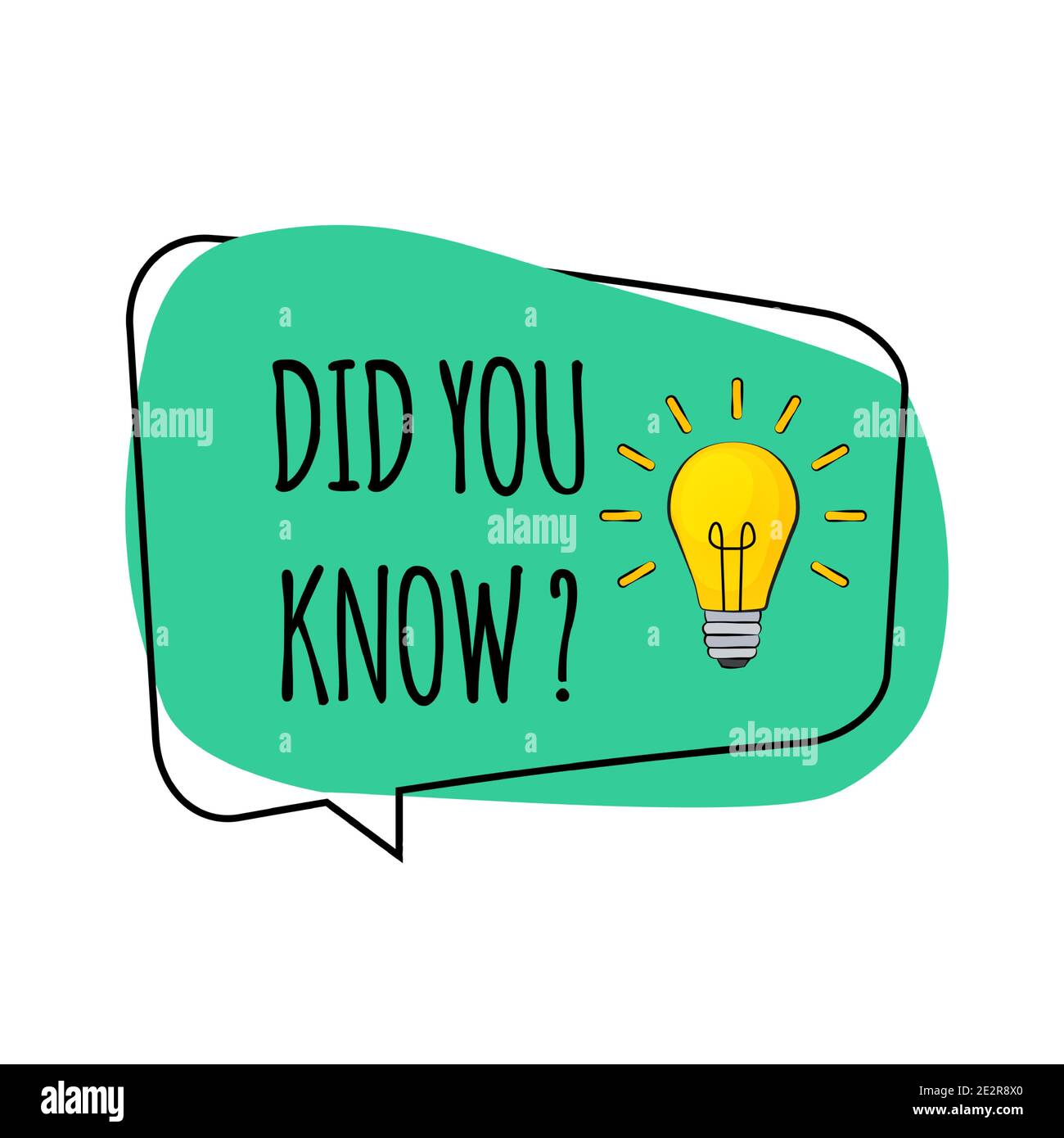 Did you know Speech Bubble Background with Idea Light Bulb Icon Vector ...