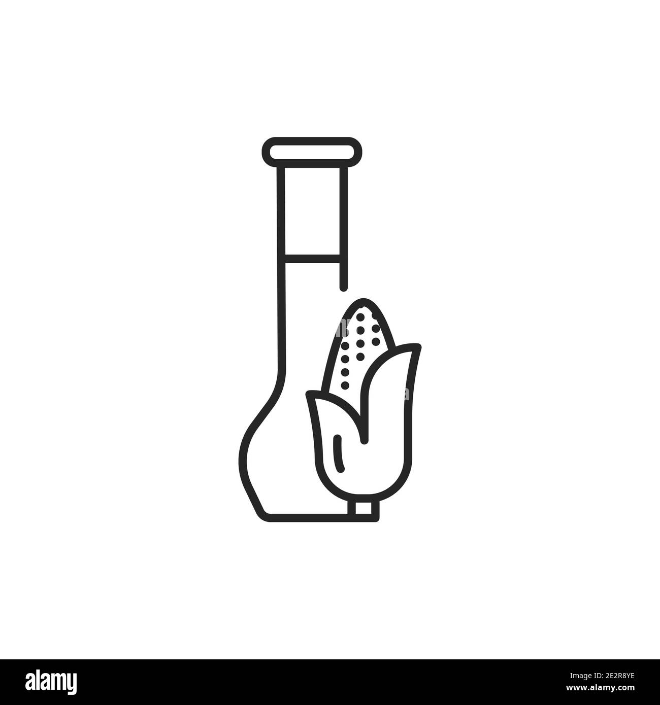 Corn icon linear color Stock Vector Images - Alamy