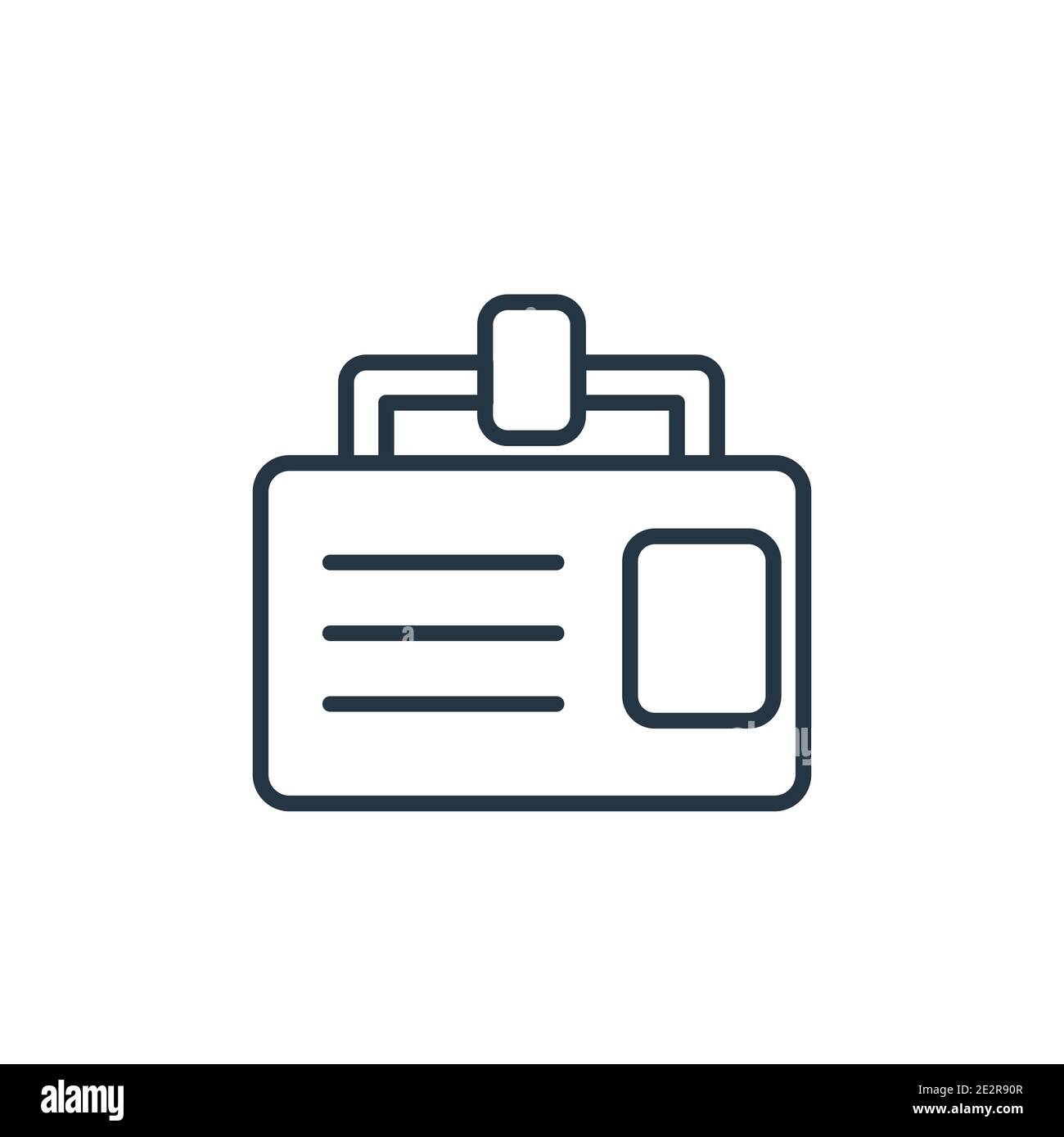 Journalist id card outline vector icon. Thin line black journalist id ...