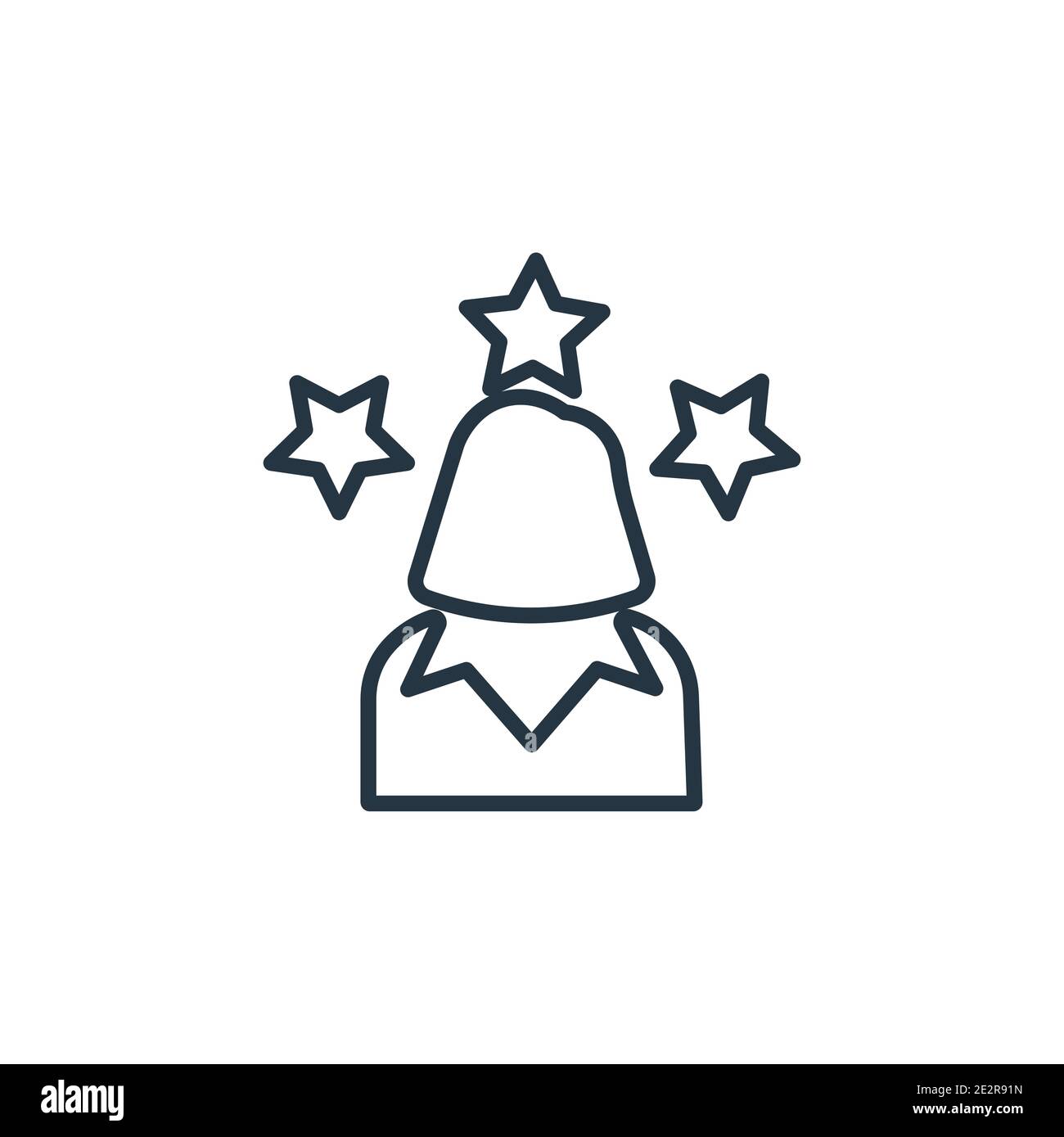 Expert outline vector icon. Thin line black expert icon, flat vector ...