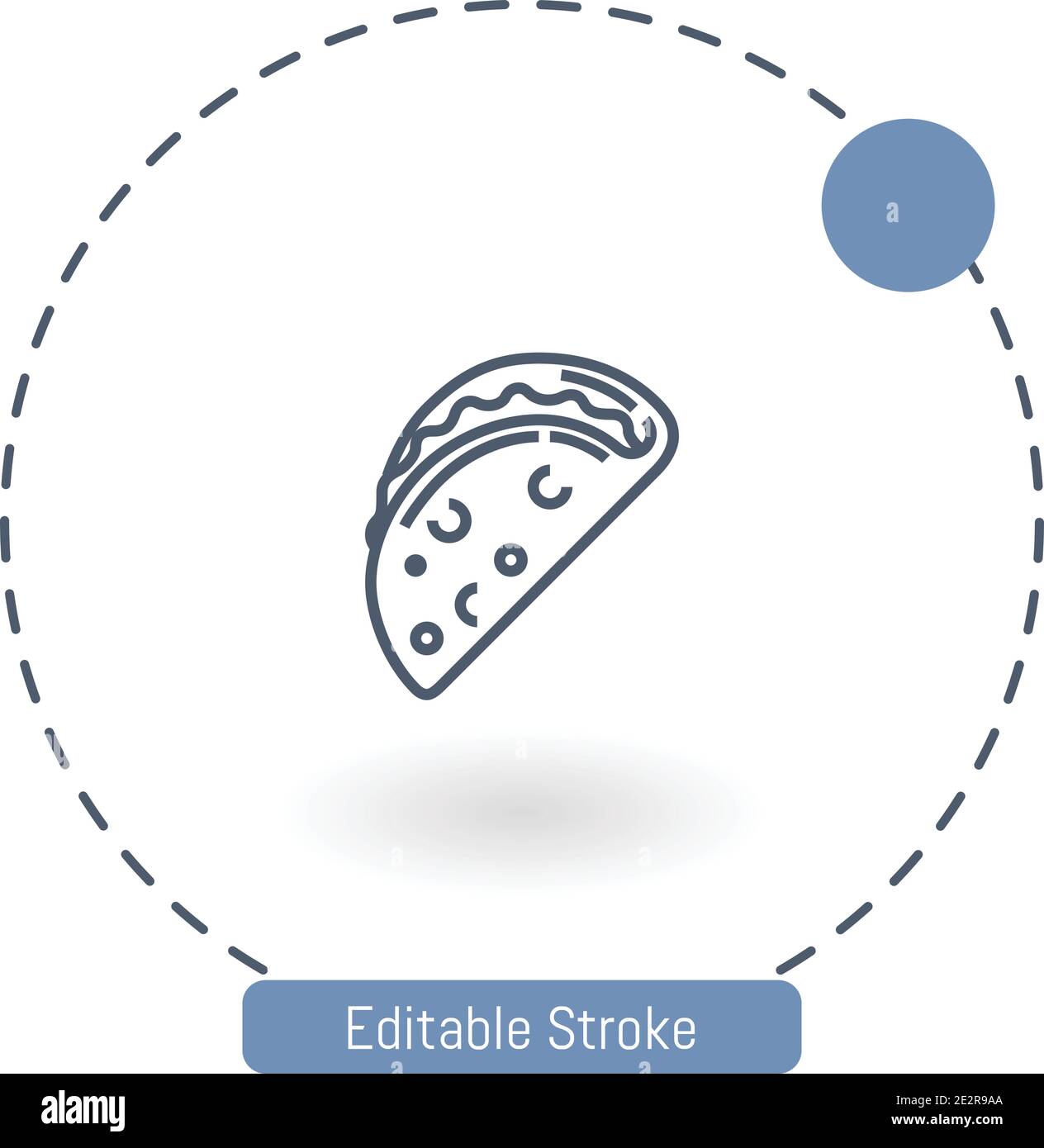 taco vector icon editable stroke outline icons for web and mobile Stock ...