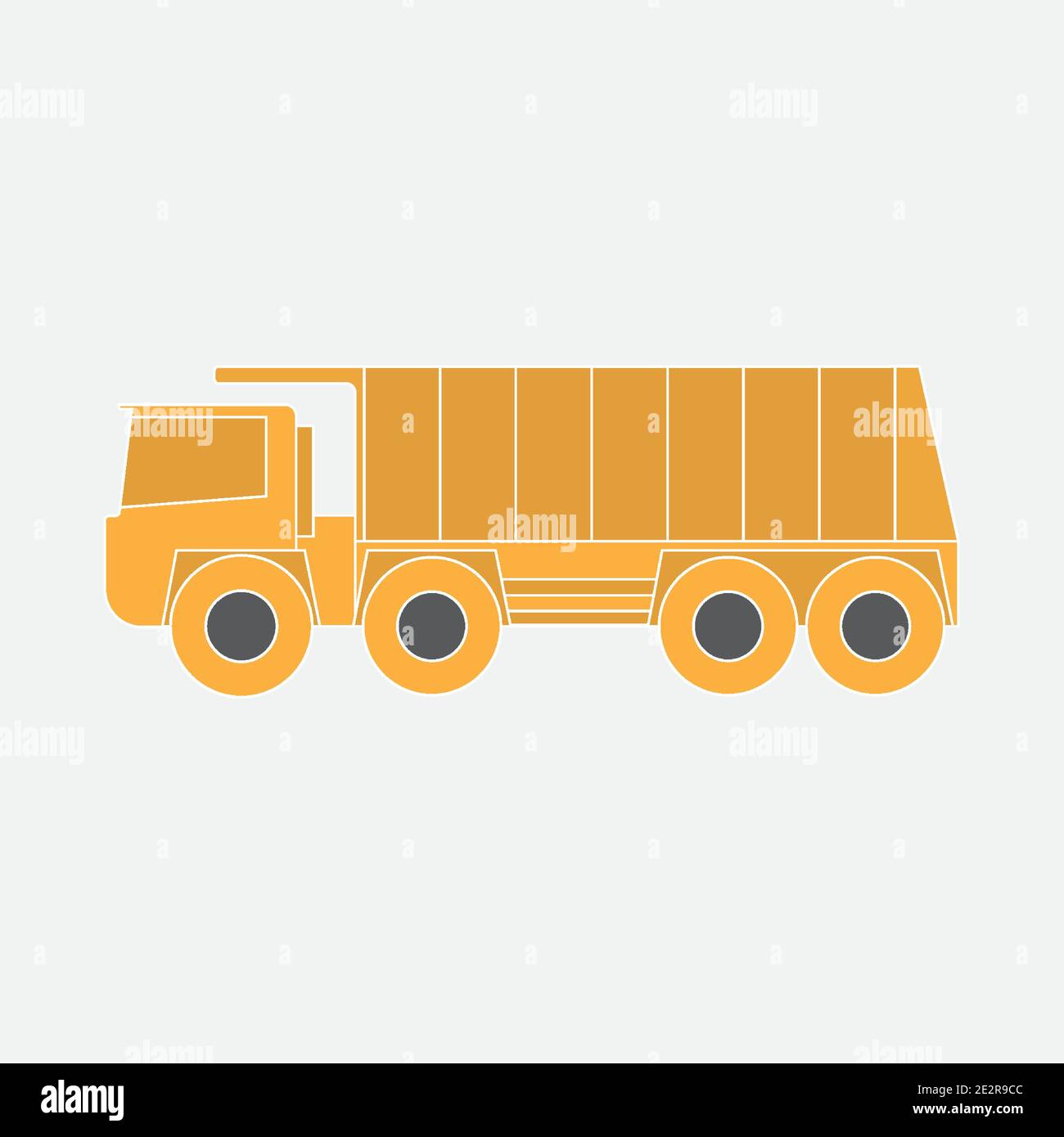 Yellow dump truck Stock Vector Images - Alamy