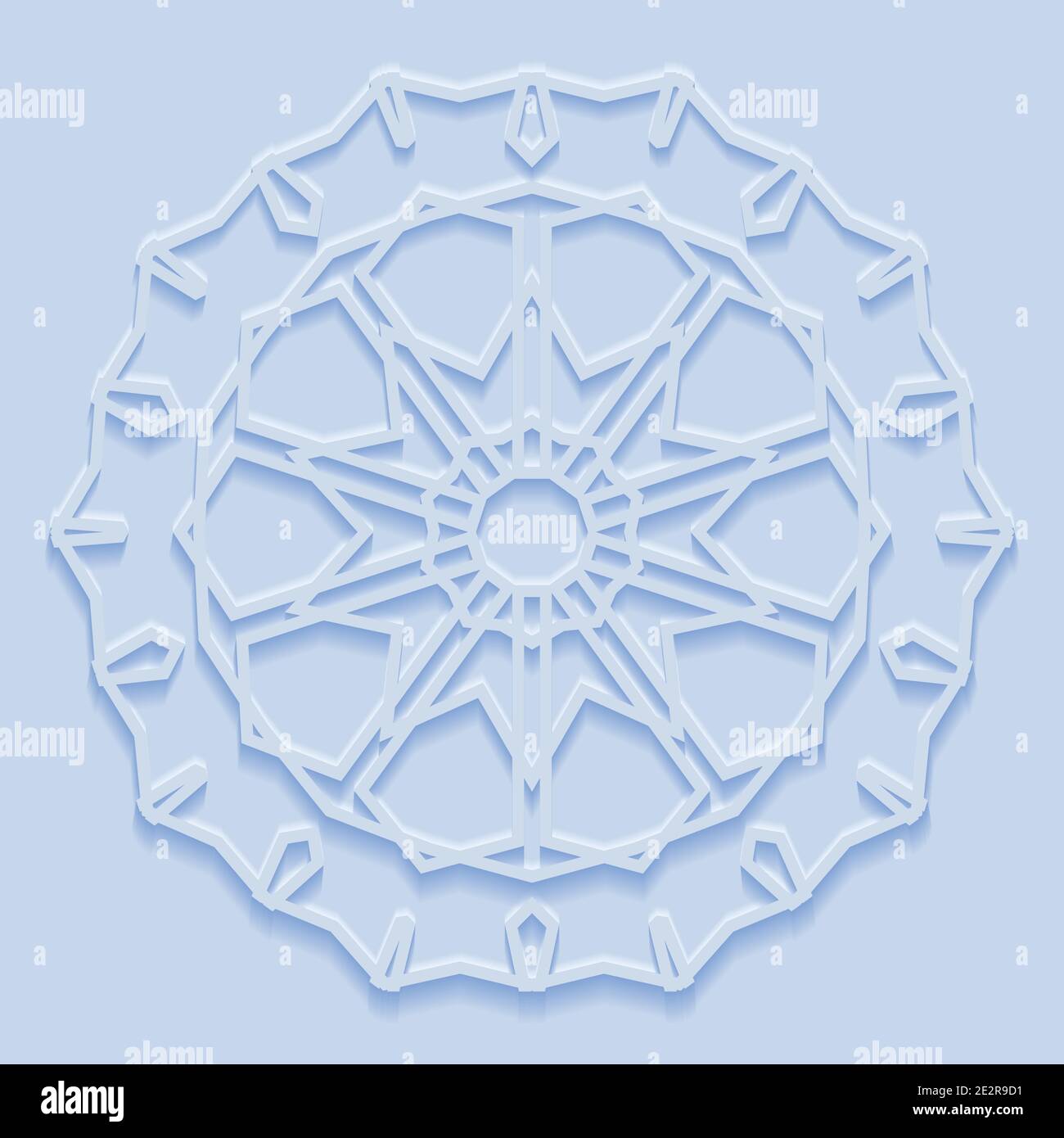 Islamic ornament vector, persian motiff. 3d round islamic ramadan ...