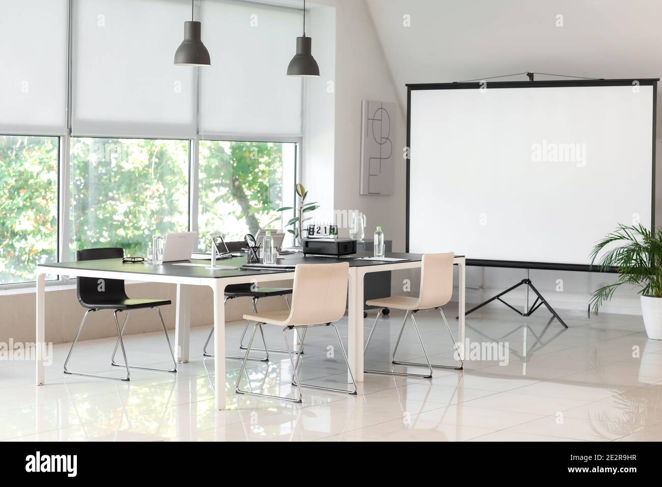 Interior of conference hall in modern office Stock Photo - Alamy