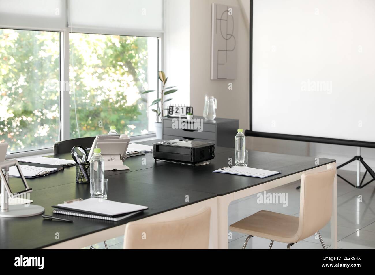 Interior of conference hall in modern office Stock Photo - Alamy