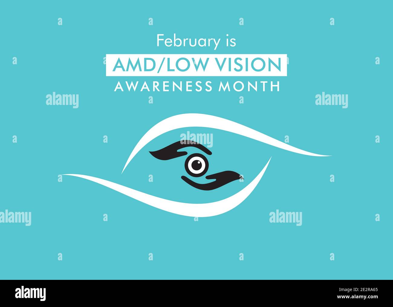 vector illustration of AMD or low vision awareness month concept design ...