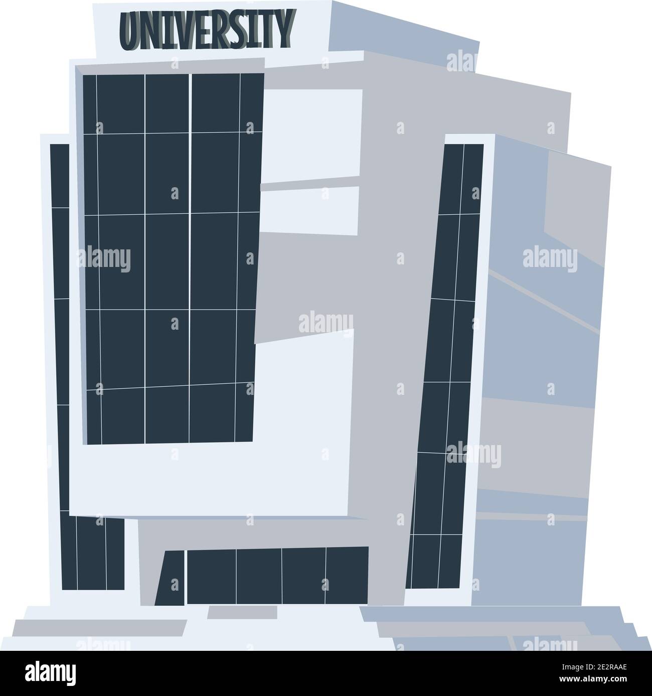 School, university or college building cartoon vector isolated ...