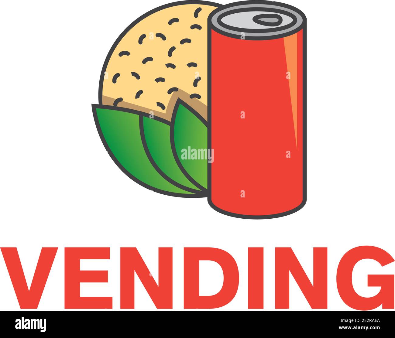 Vector logo of a vending machine with food Stock Vector Image & Art - Alamy