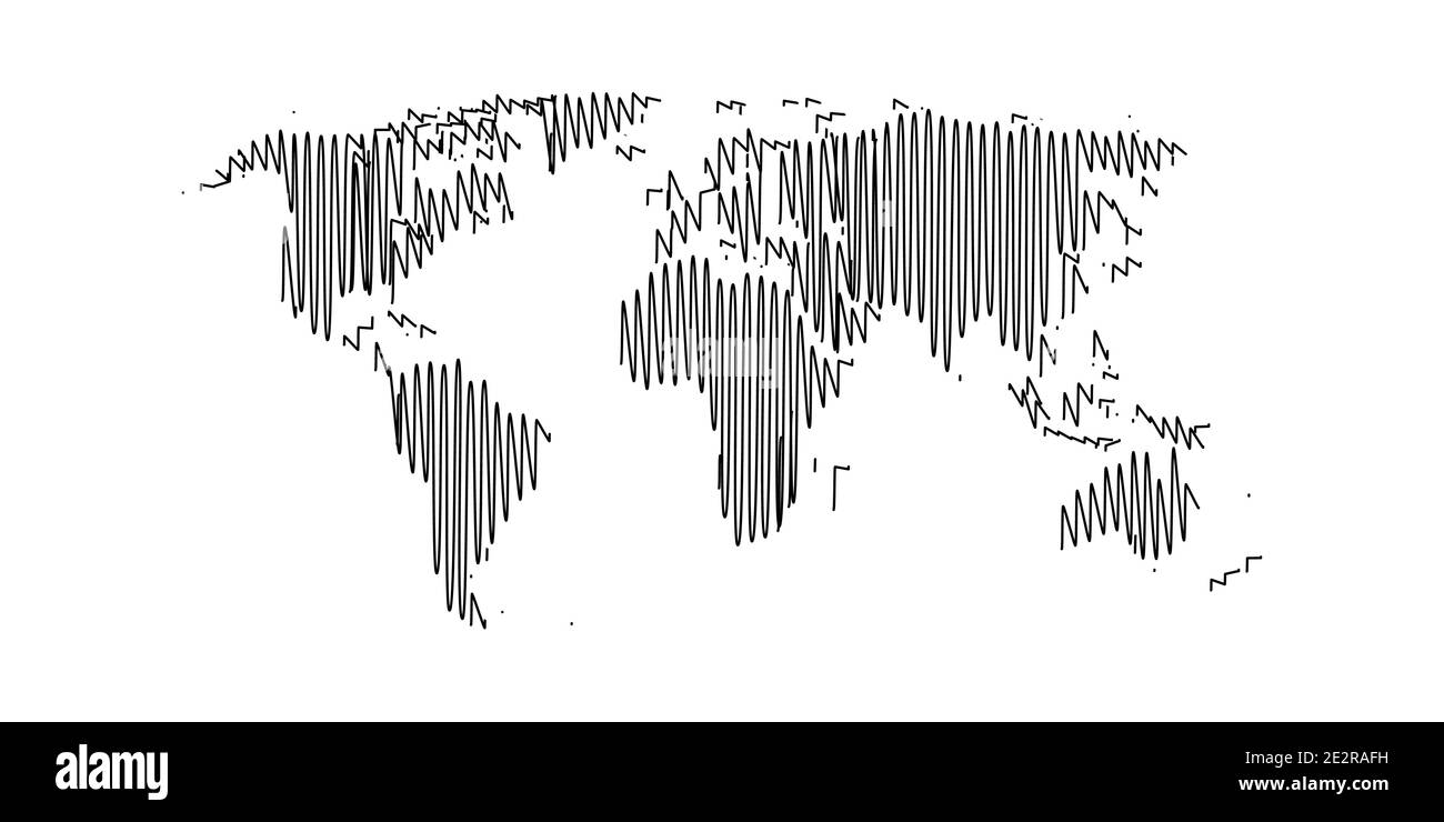 Vector world map, hand draw doodle style Stock Vector Image & Art - Alamy