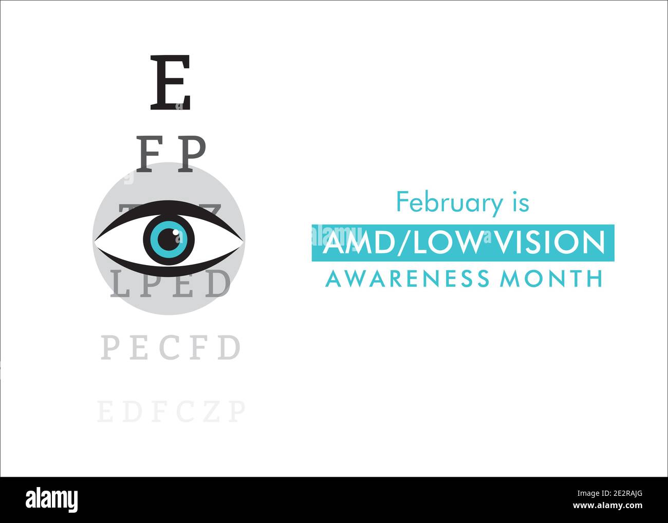 vector illustration of AMD or low vision awareness month concept design ...