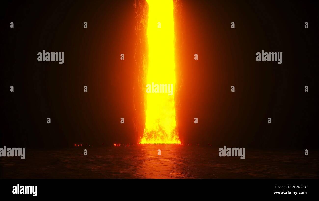 Hell gates. hell fire. Devil portal. Sinner. Religious concept. 3d ...