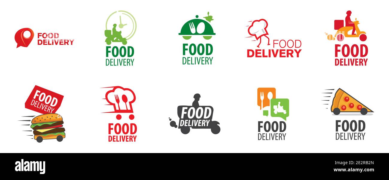 Vector logo of food delivery, courier delivery Stock Vector Image & Art ...