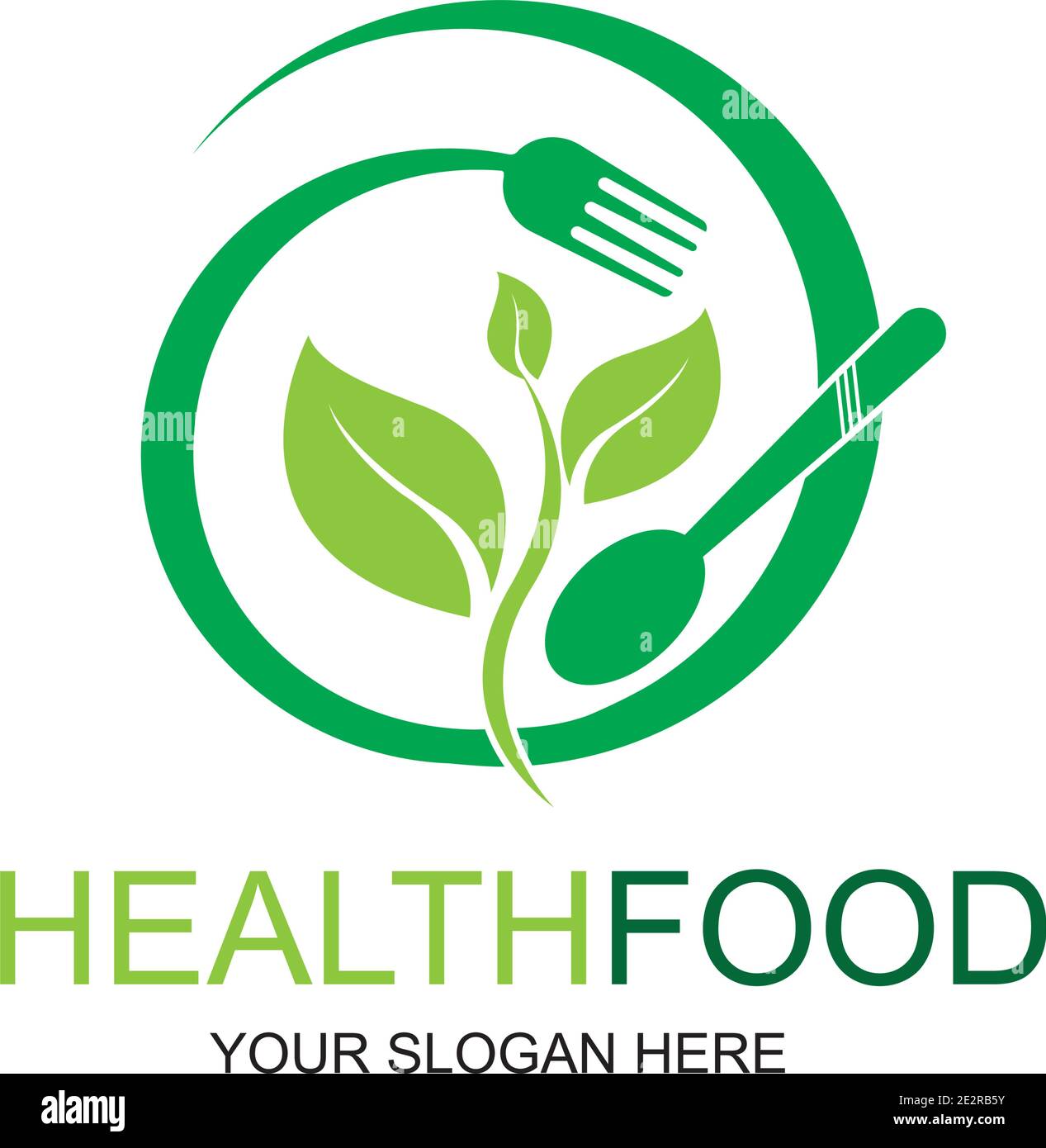 healthy food logo vector design icon illustration Stock Vector Image ...