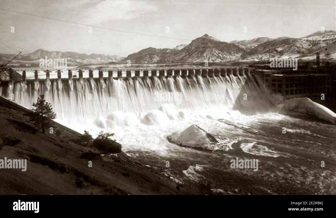 Holter Dam, a run-of-the-river structure on the upper Missouri, shortly ...
