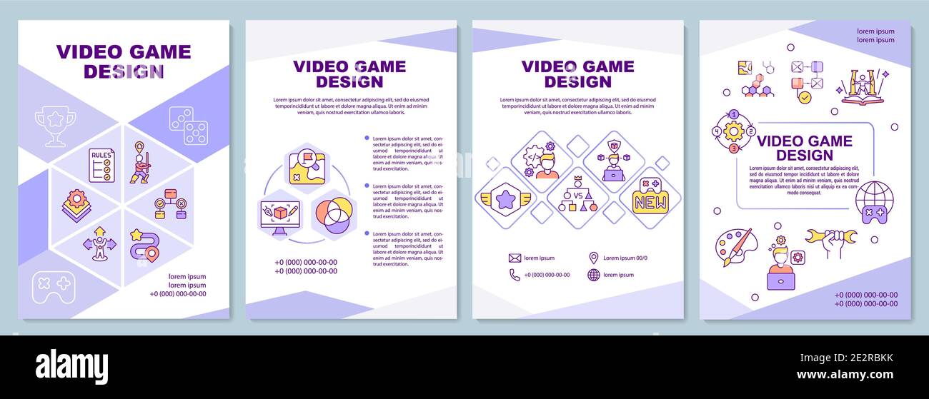 Video game design brochure template Stock Vector Image & Art - Alamy
