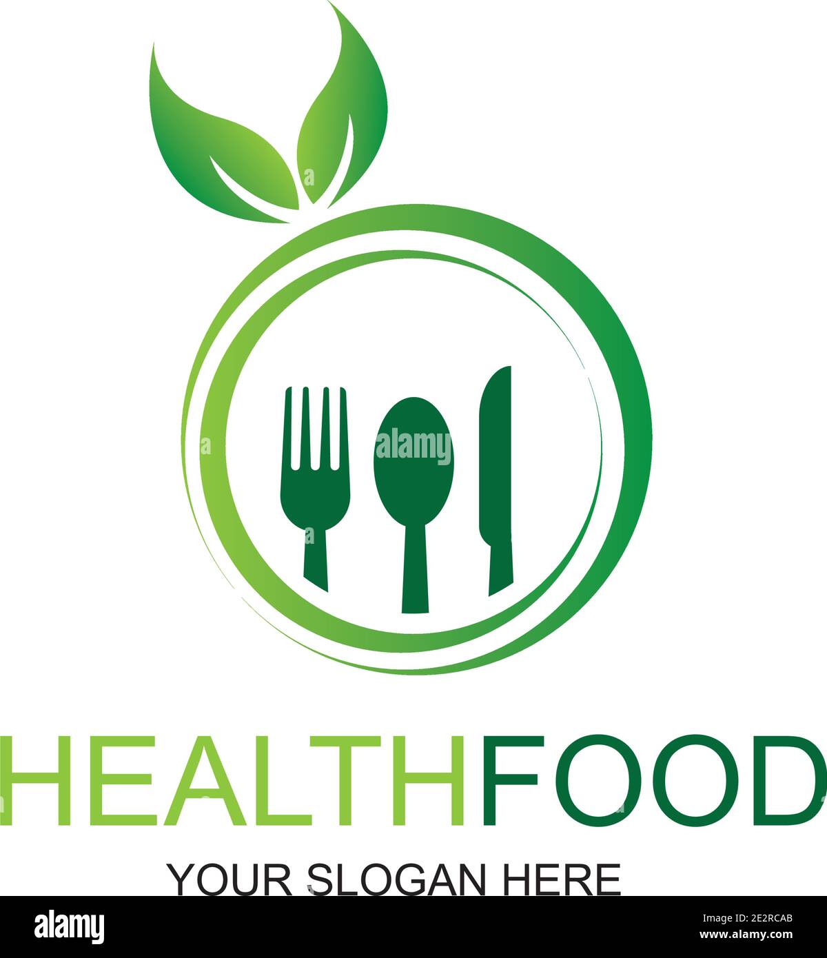 healthy food logo vector design icon illustration Stock Vector Image ...
