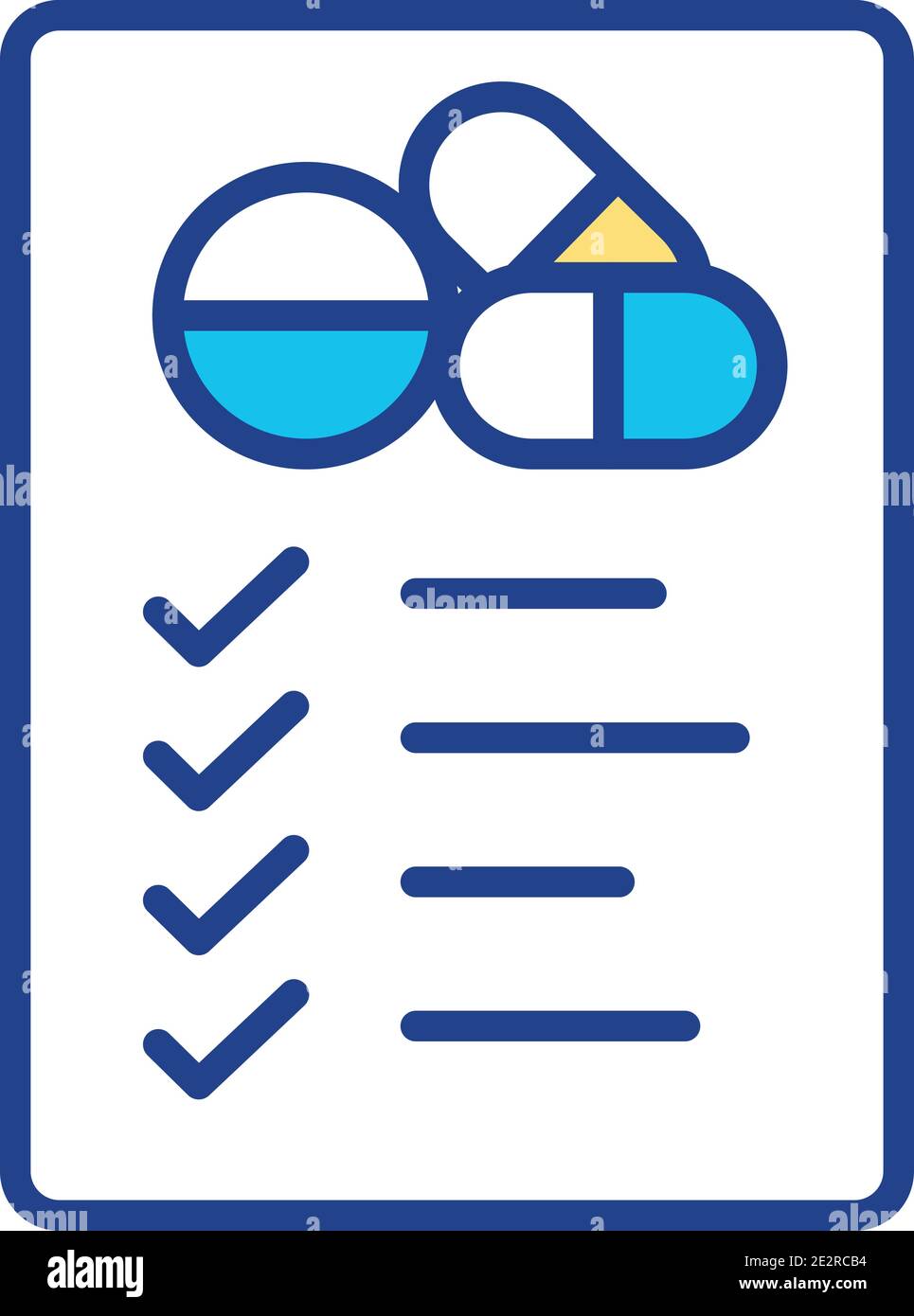 List of medicaments RGB color icon Stock Vector Image & Art - Alamy