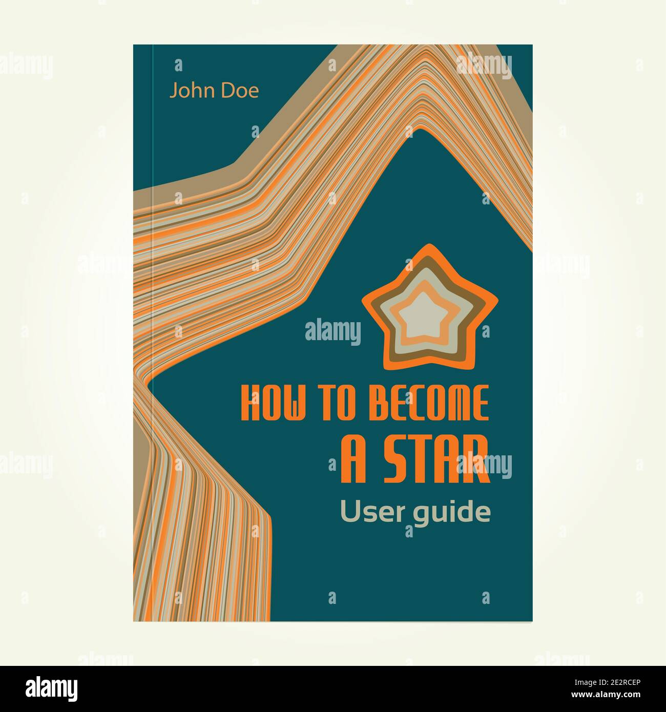 Template of cover design for brochure, book or textbook with star ...