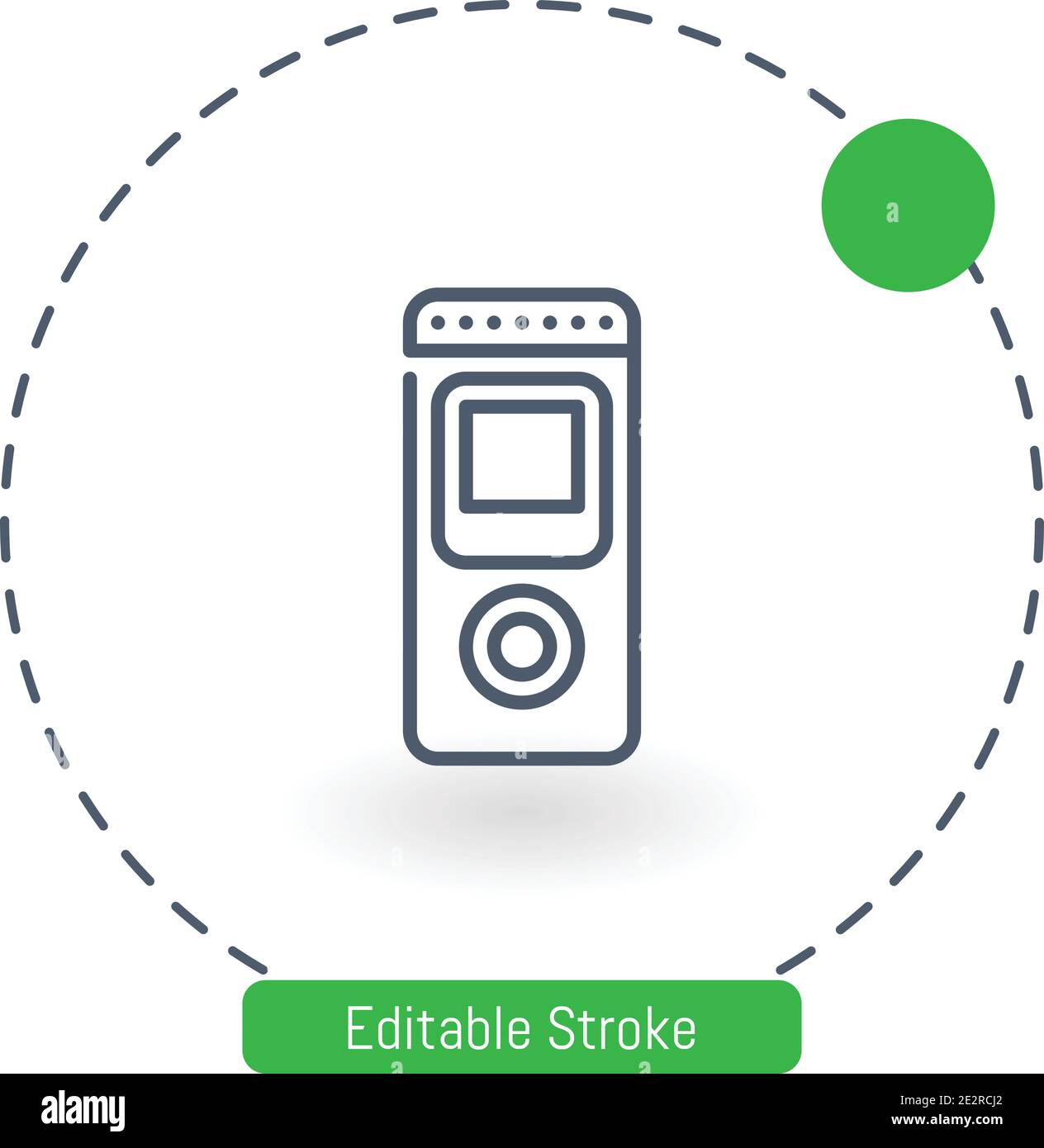 audio recorder vector icon editable stroke outline icons for web and ...