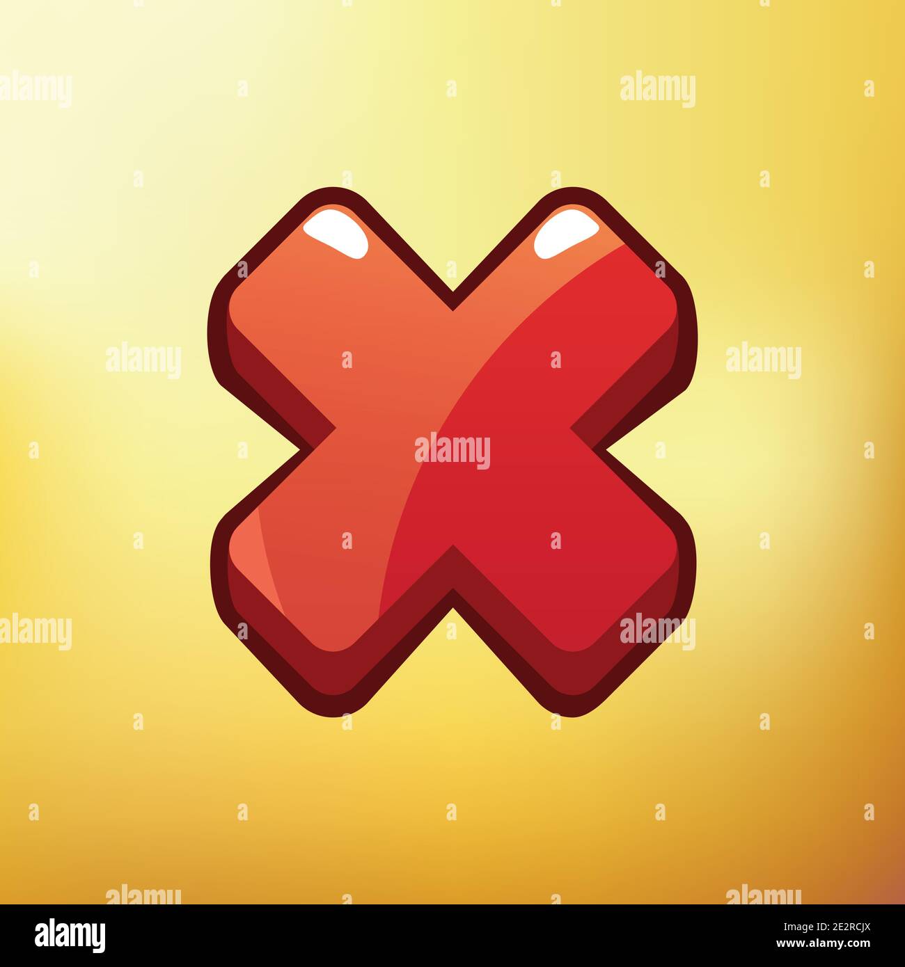 Cartoon Icon Cancel Different symbols asset GUI elements for casual ...