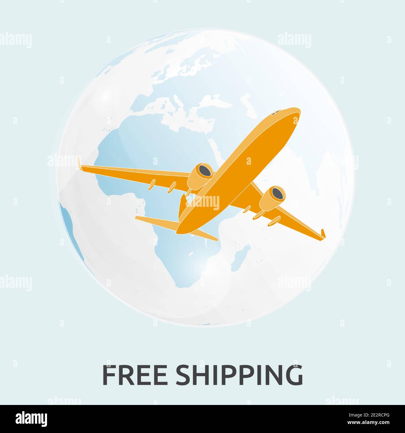 Air Cargo flies across the sky. Delivery of goods. Simple drawing ...
