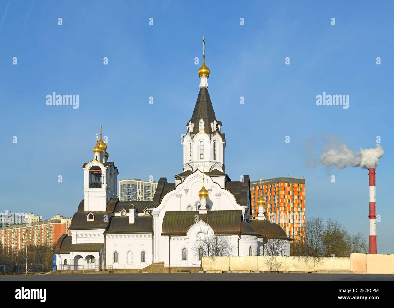 Construction of stone white church of Holy Apostles Constantine and ...