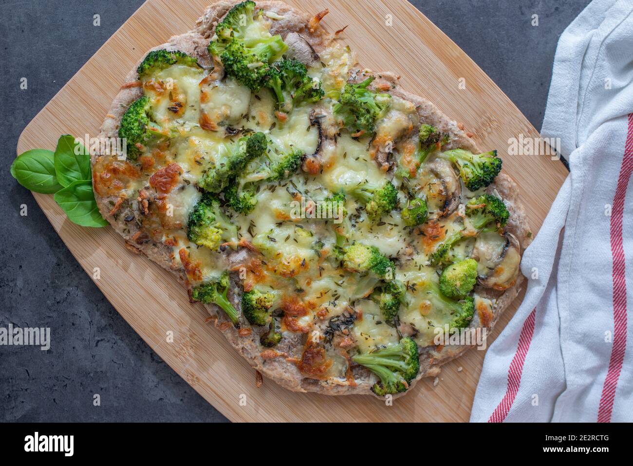 healthy green whole grain pizza with vegetables Stock Photo - Alamy