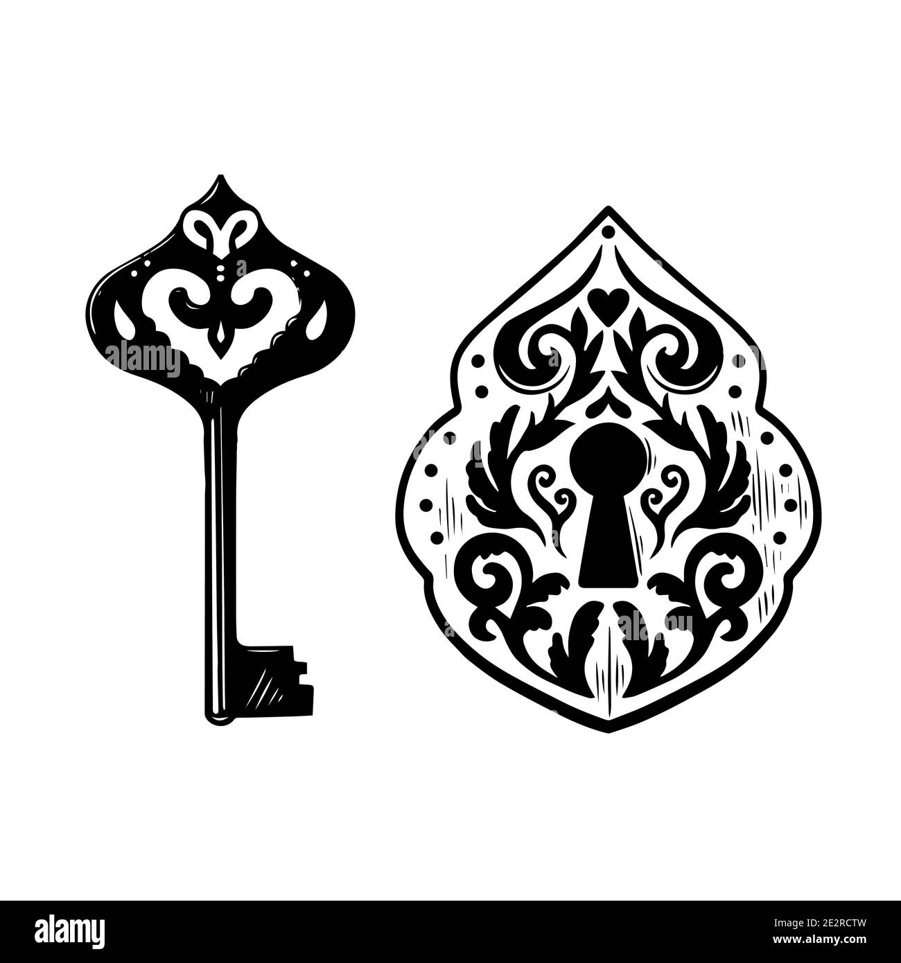 Vintage Keyhole Drawing