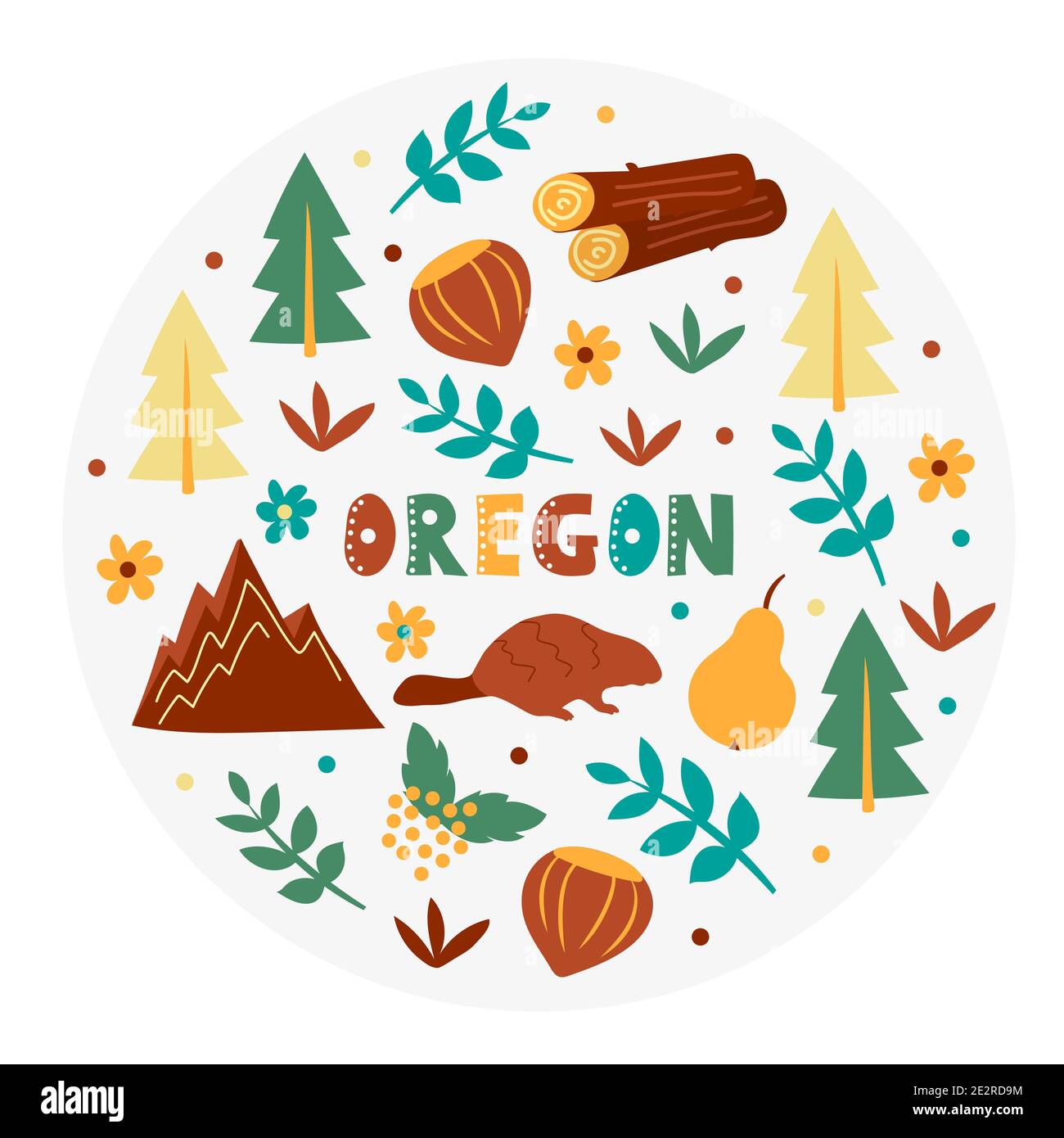 Oregon Map Usa High Resolution Stock Photography and Images - Alamy