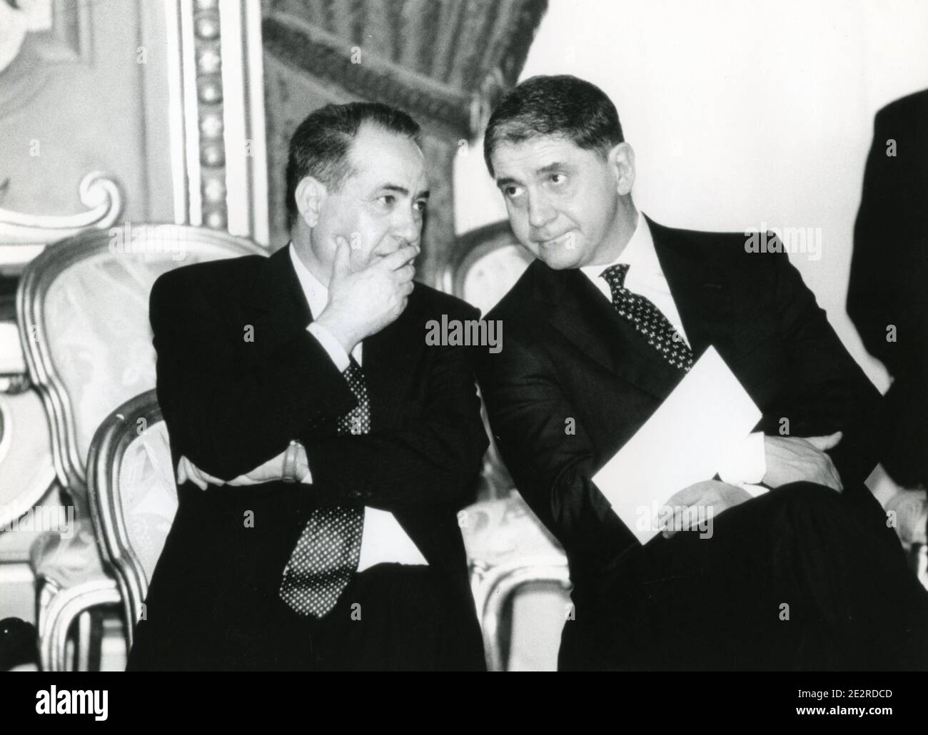 Italian politicians and former ministers Beppe Pisanu (left), and Rocco ...