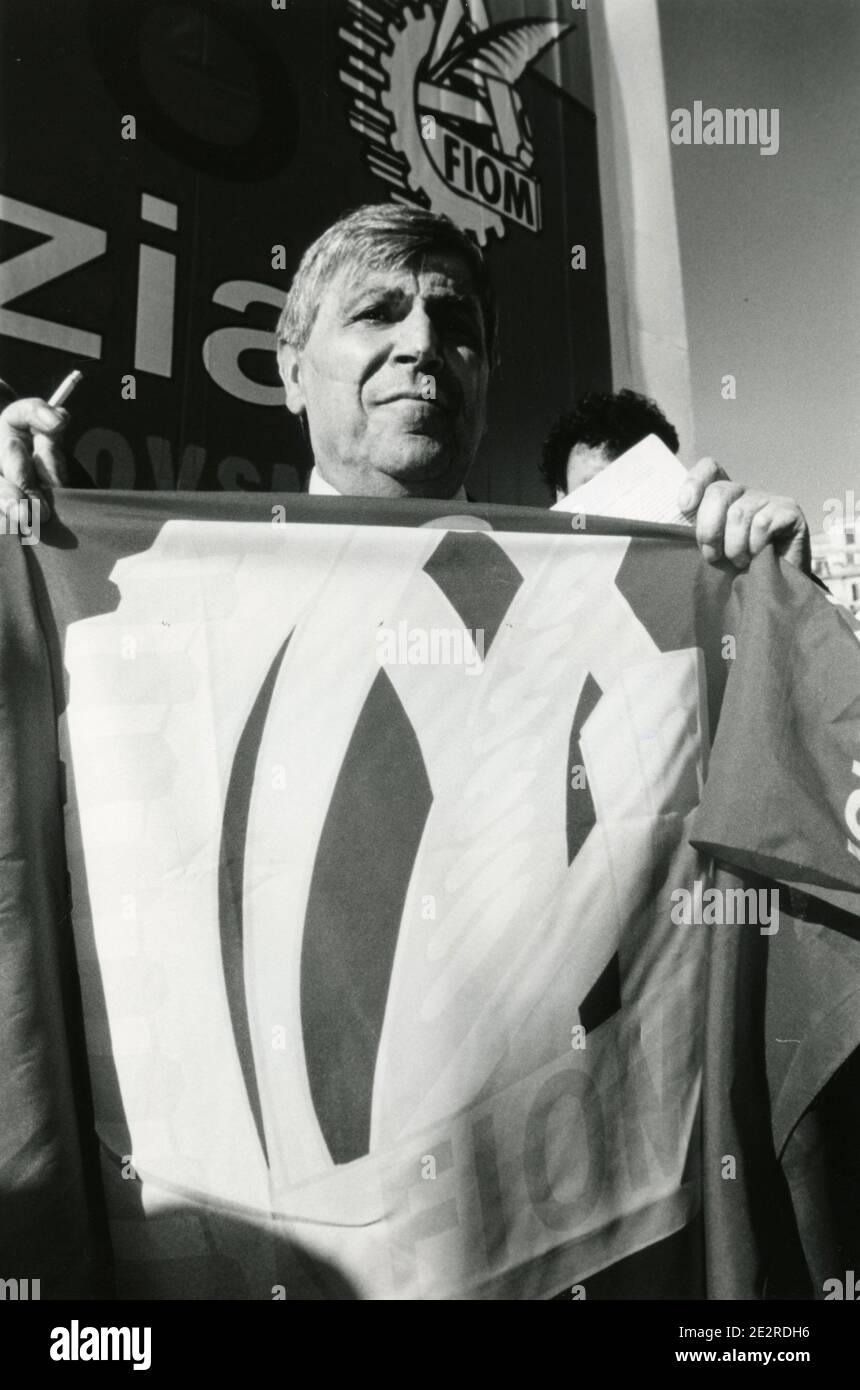 Italian trade unionist and politician Claudio Sabattini, 2000s Stock ...