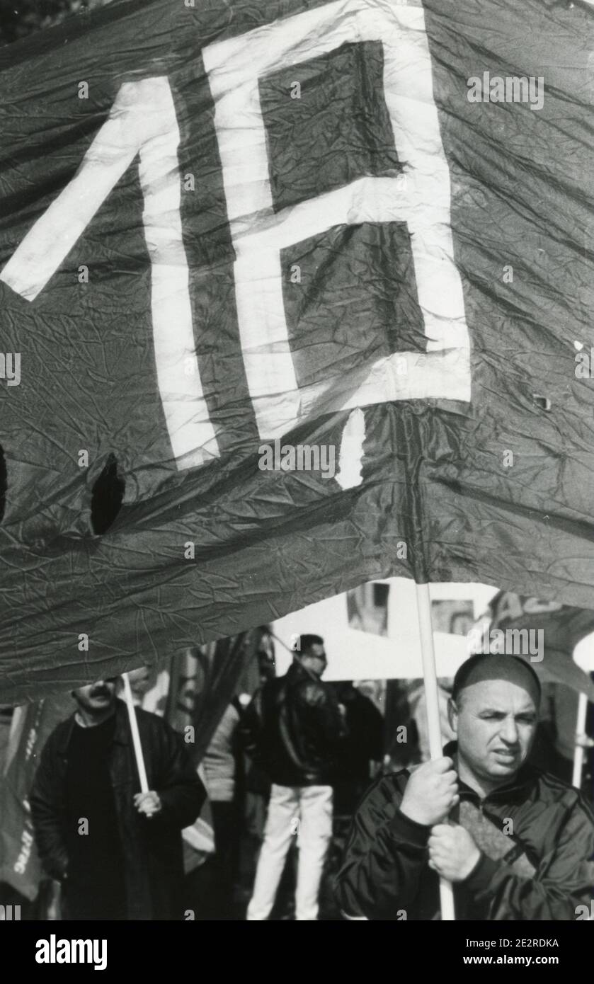 Italian left wing parties demonstration, 2000s Stock Photo - Alamy