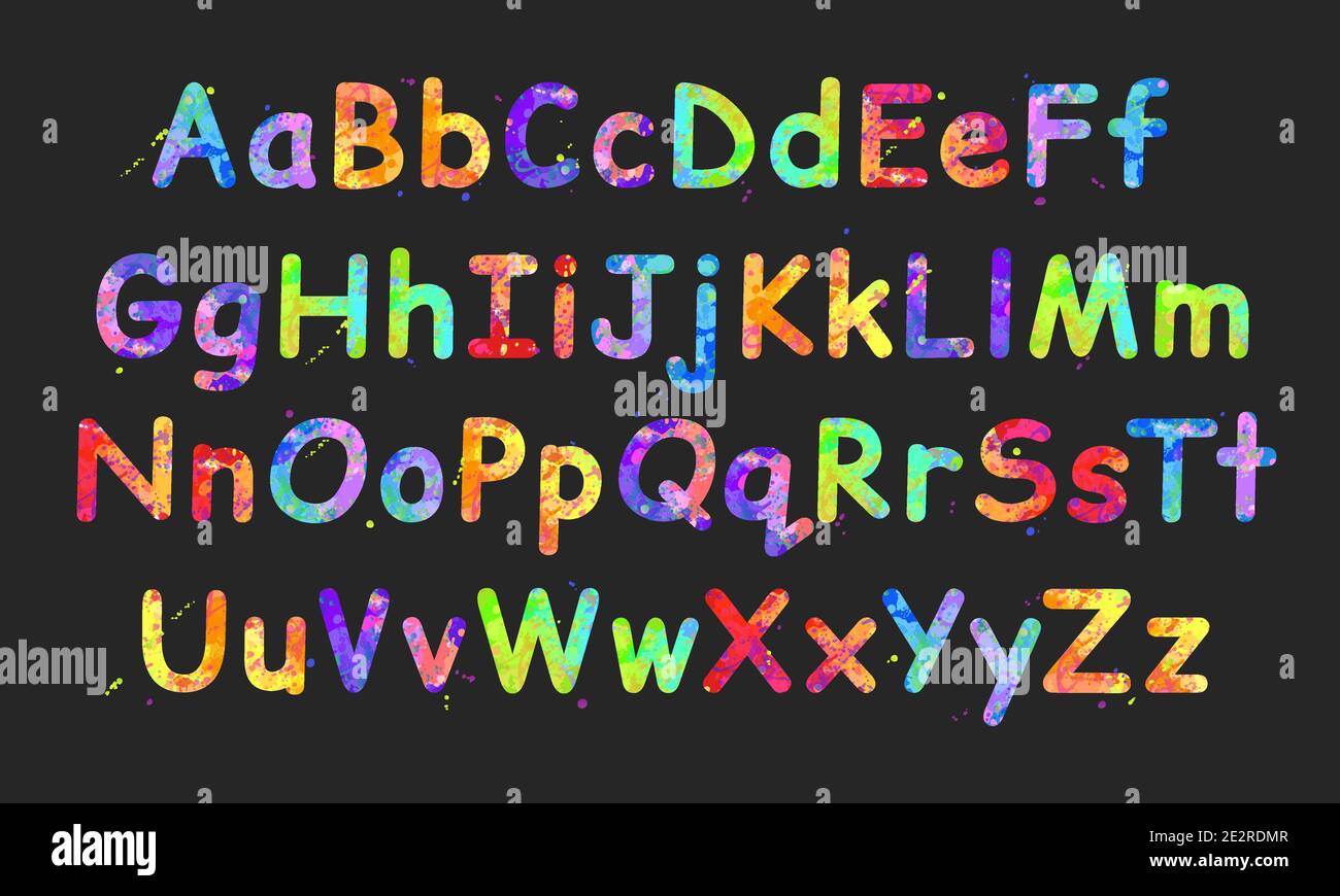 Grey pink yellow alphabet Stock Vector Images - Alamy